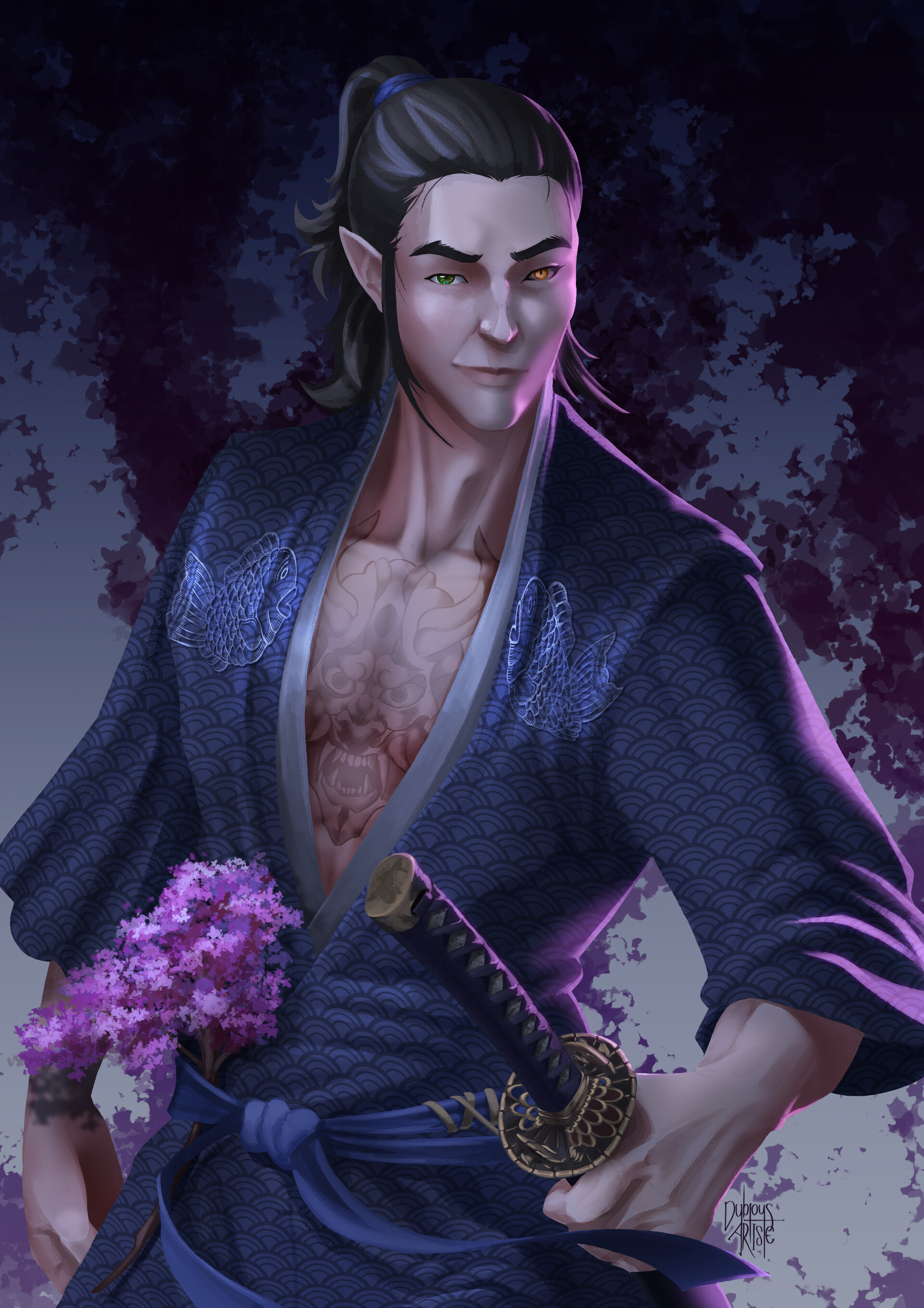 ArtStation - Fish Samurai Warrior