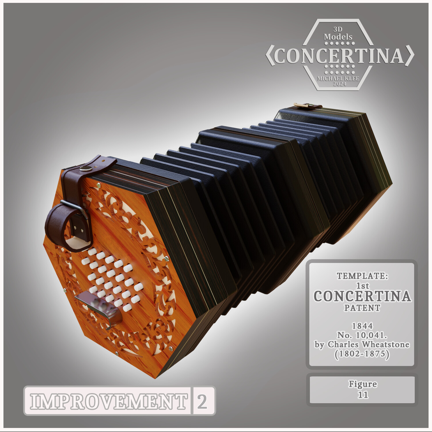 Michael Klee - Charles Wheatston - Concertina Patent 10,041 - 1844 ...