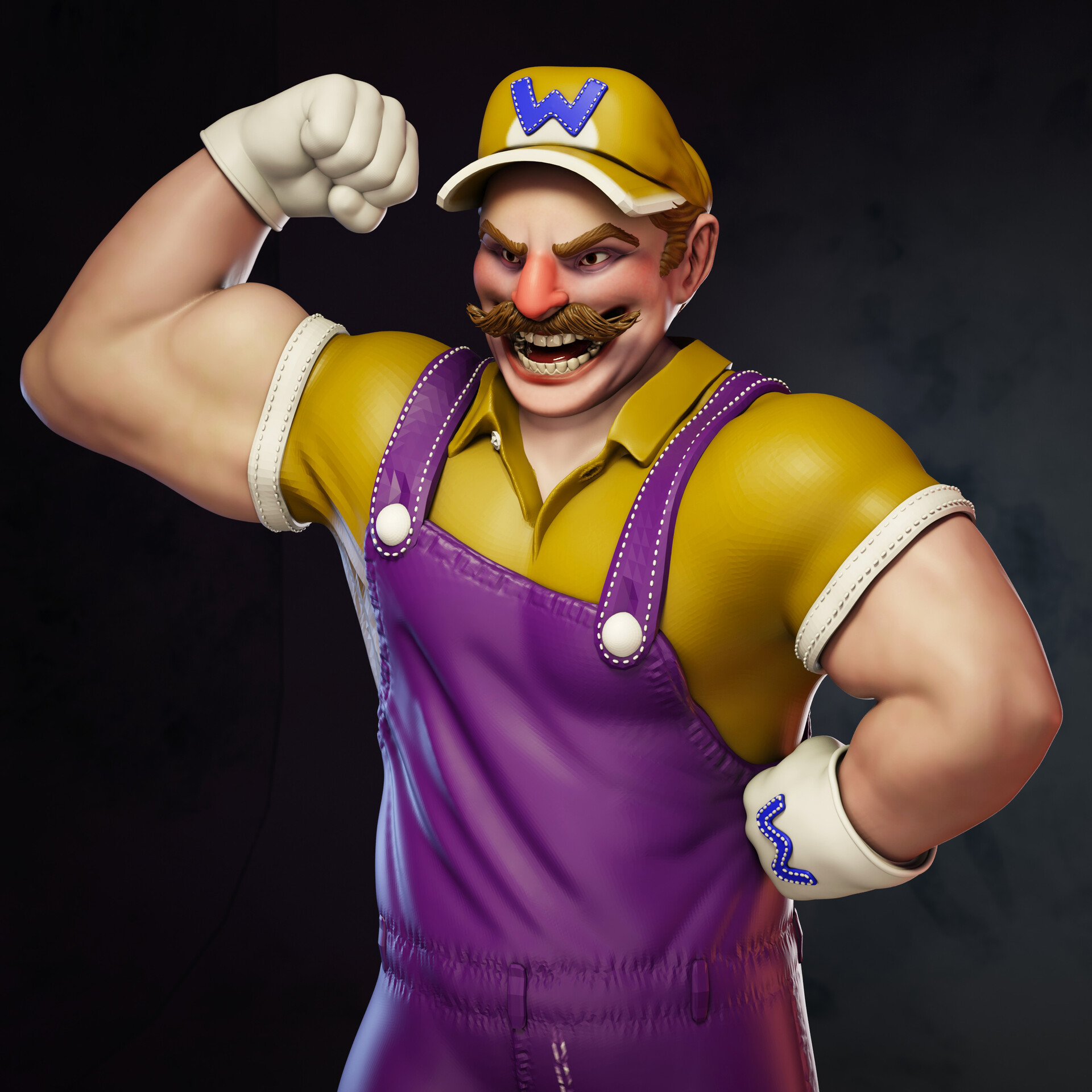 ArtStation - Super Mario- Wario Fanart