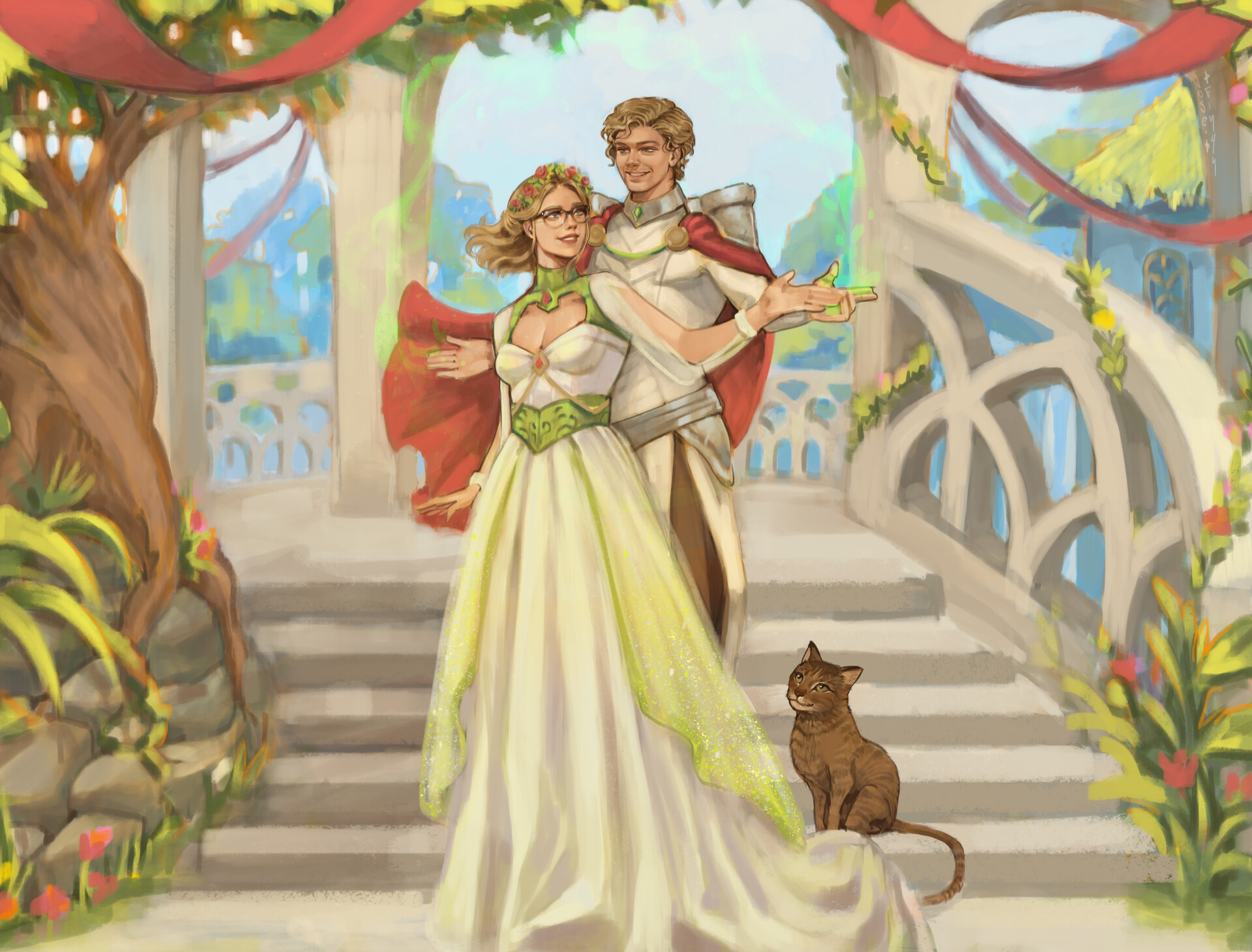 ArtStation - MTG style commission for a wedding 💘