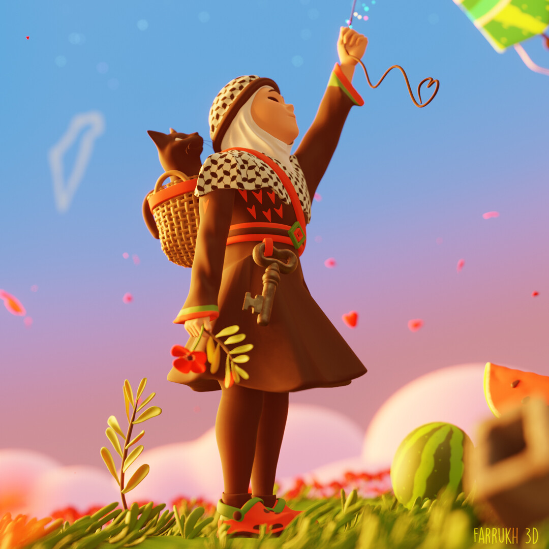 Farrukh Abdur - 3d Artist - Watermelon Kite