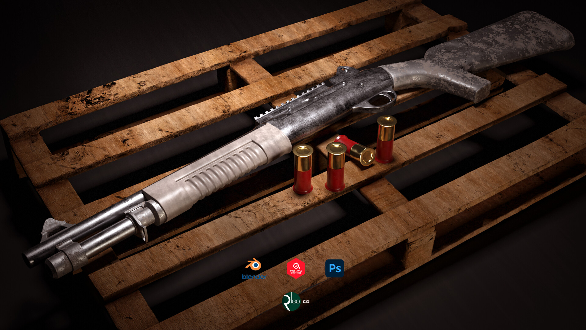 ArtStation - different gun models and simple scenes