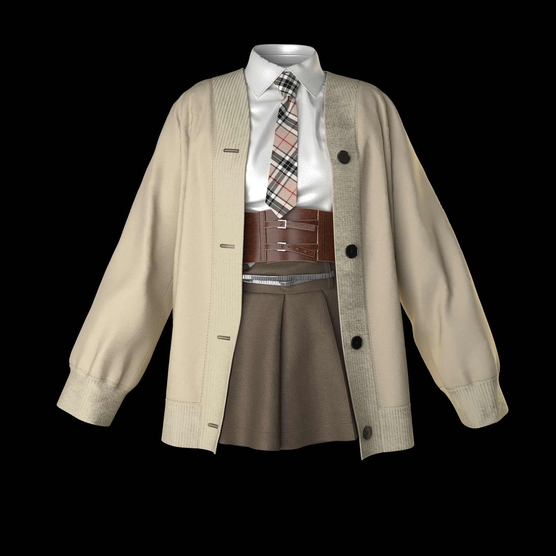 ArtStation - School uniform model( Project files: *zprj *OBJ *FBX )