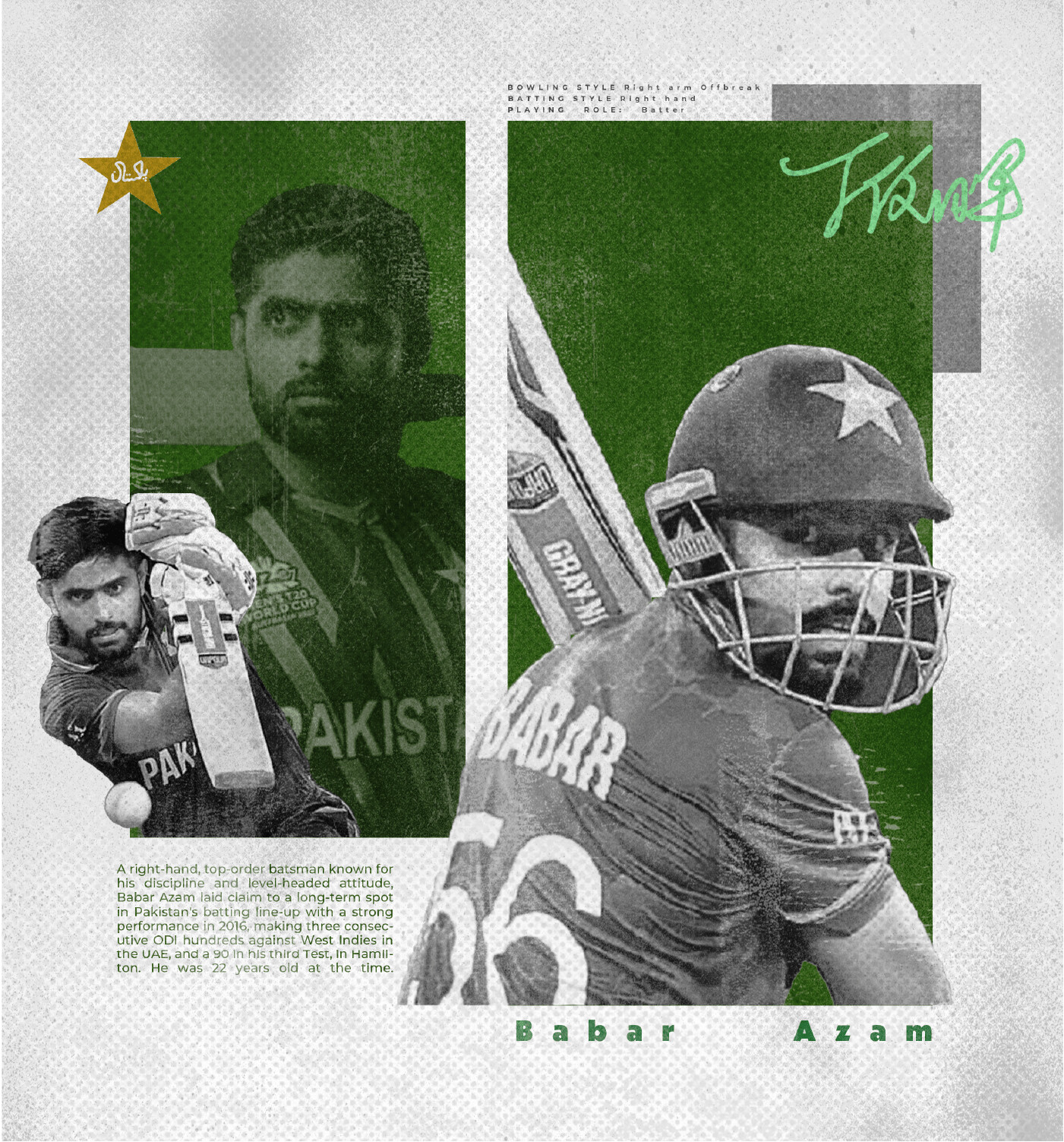 ArtStation - Pakistan Cricket Team | Babar Azam | Poster Concept