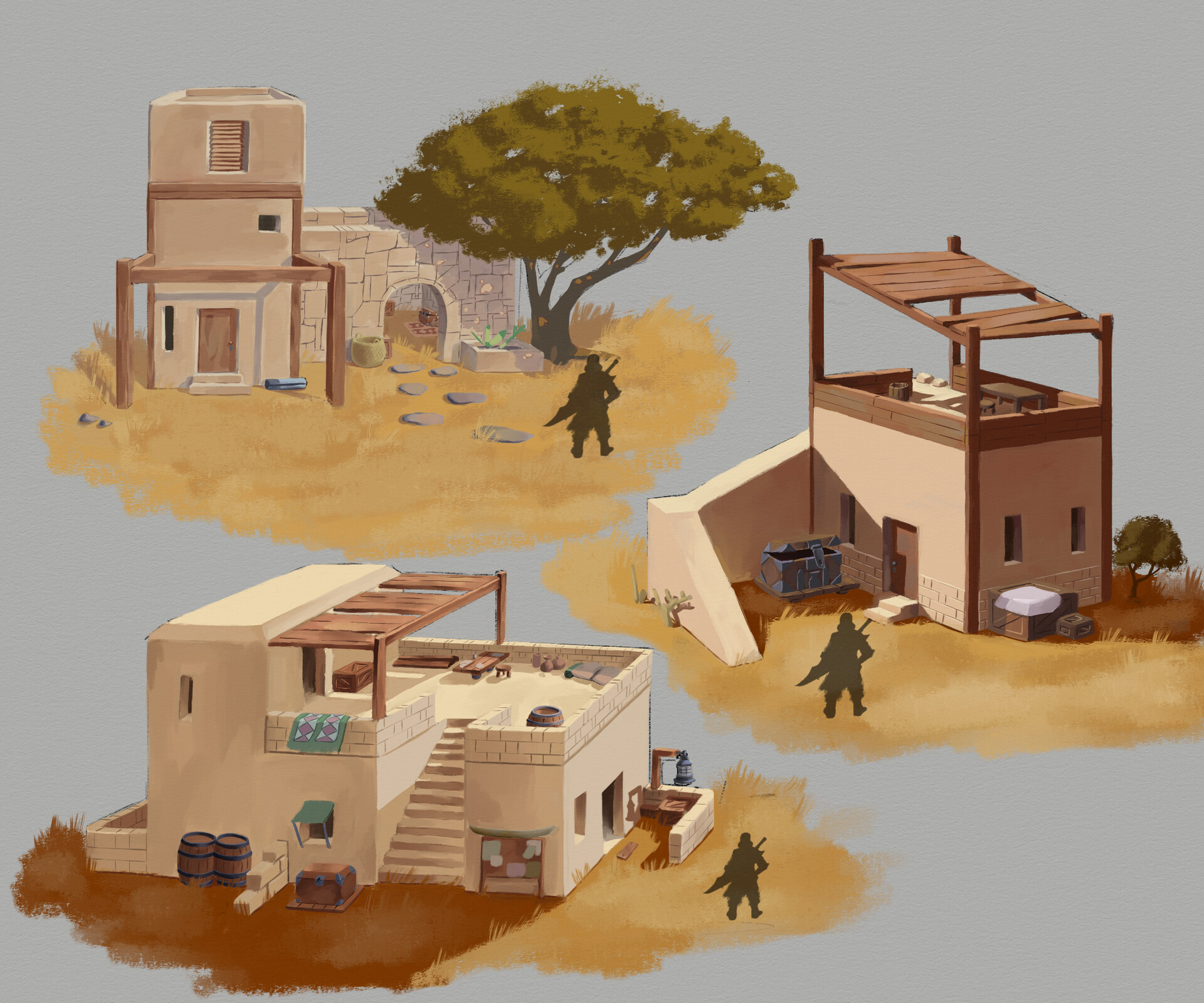 ArtStation - Hunter's house concept art