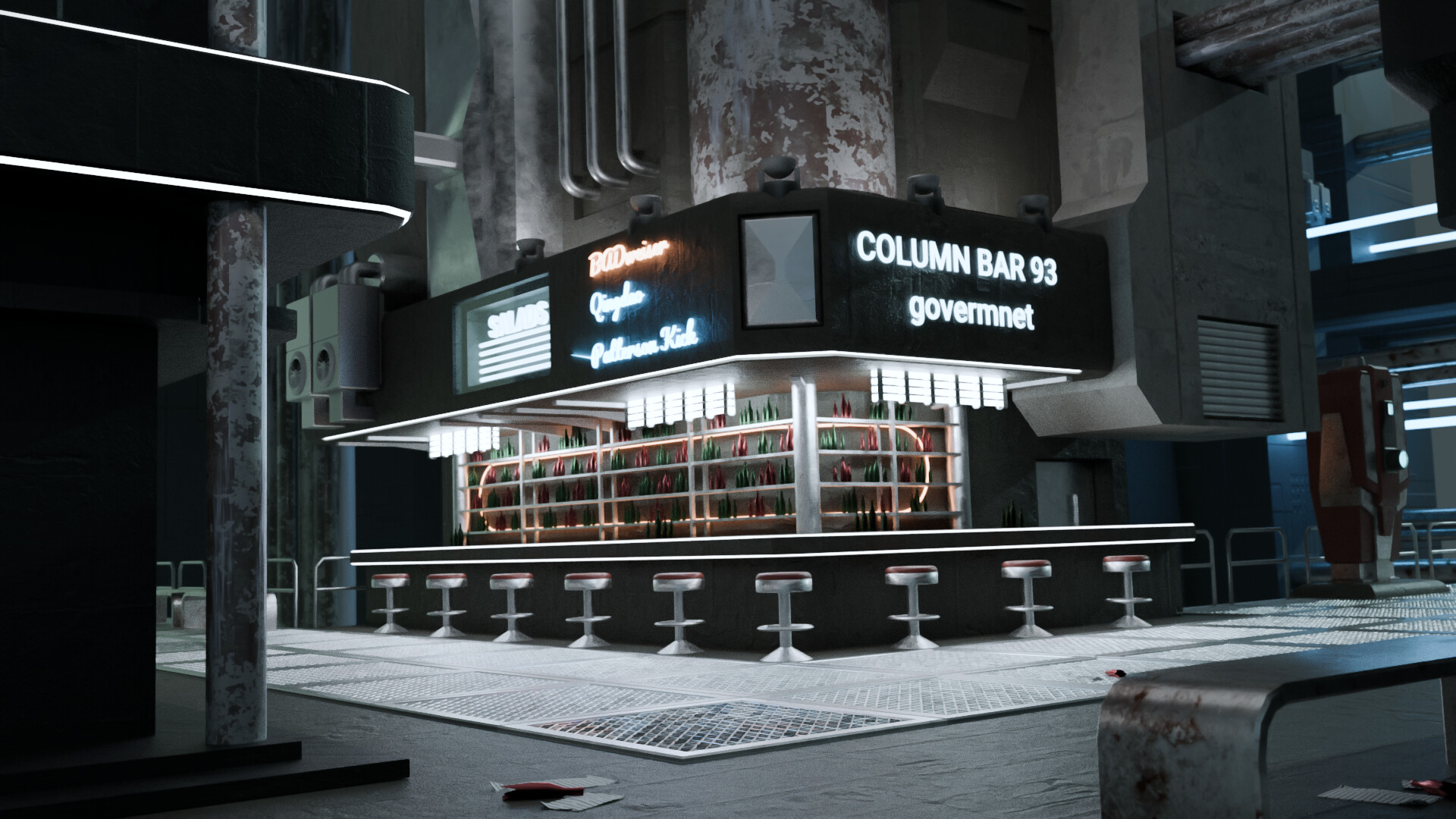 ArtStation - Police Bar in the Column of a Cyclopean Building