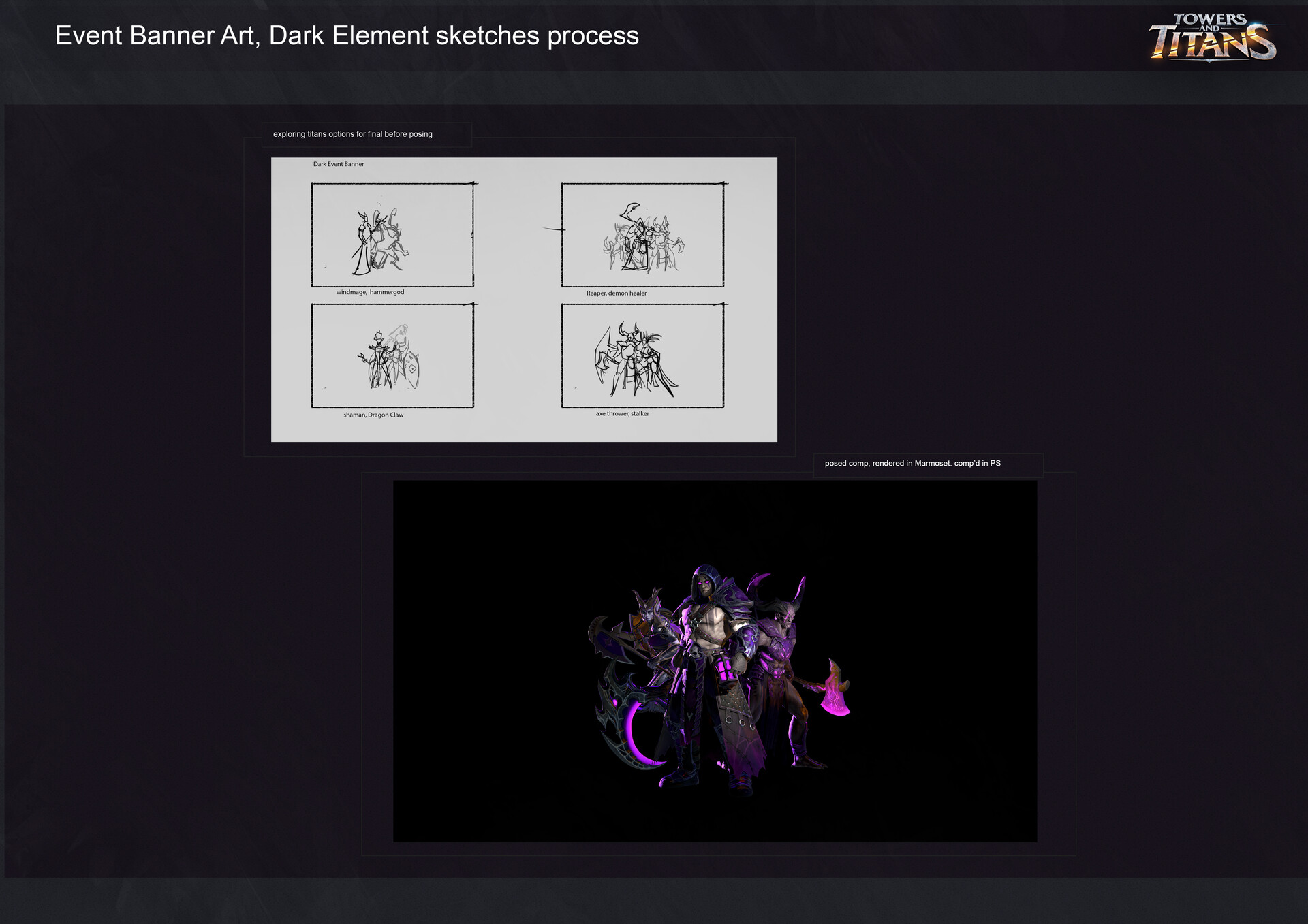 Carlos Machuca - Tower and Titans Banner Art Illustration Dark Event