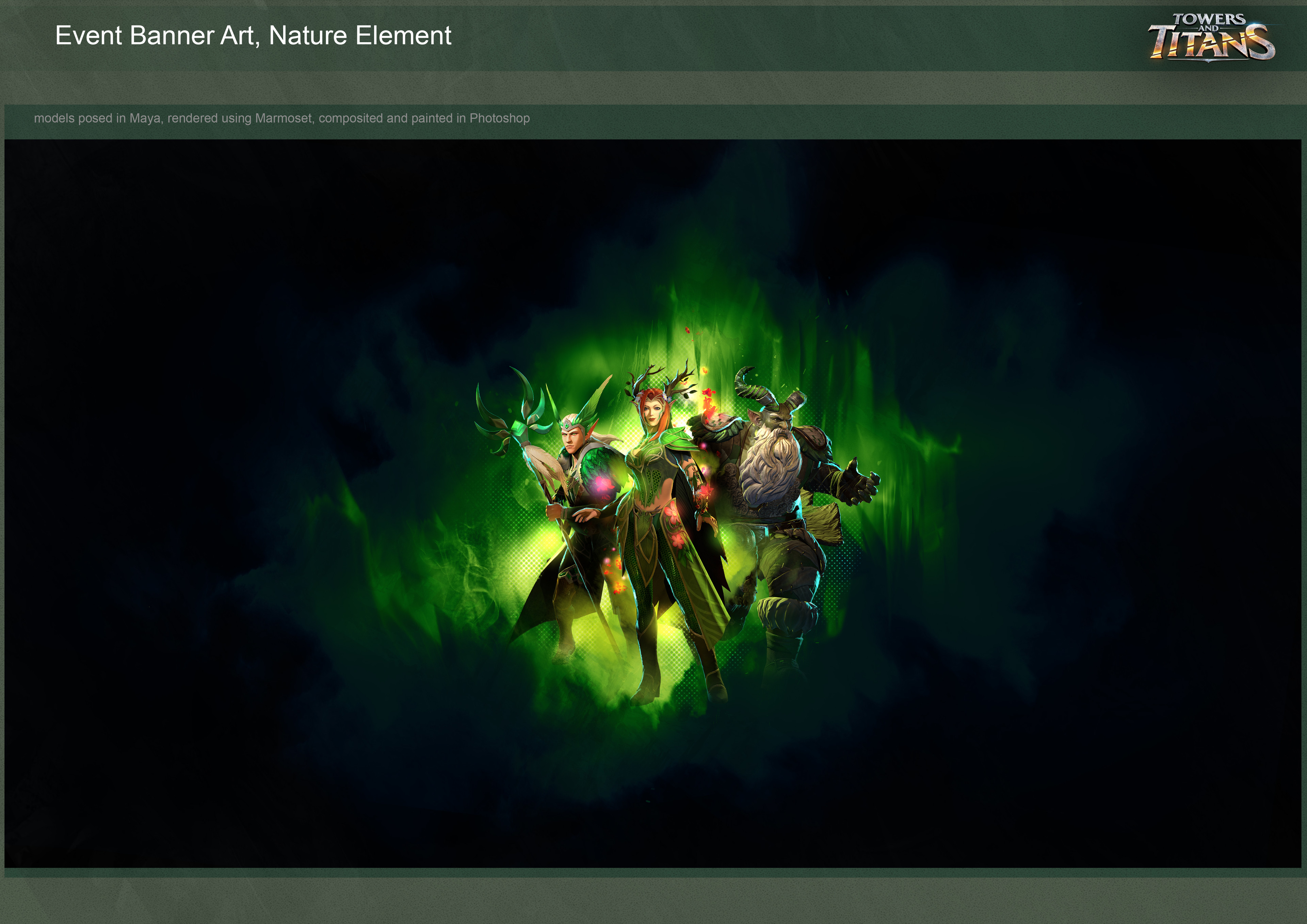 Carlos Machuca - Tower and Titans Nature Banner art