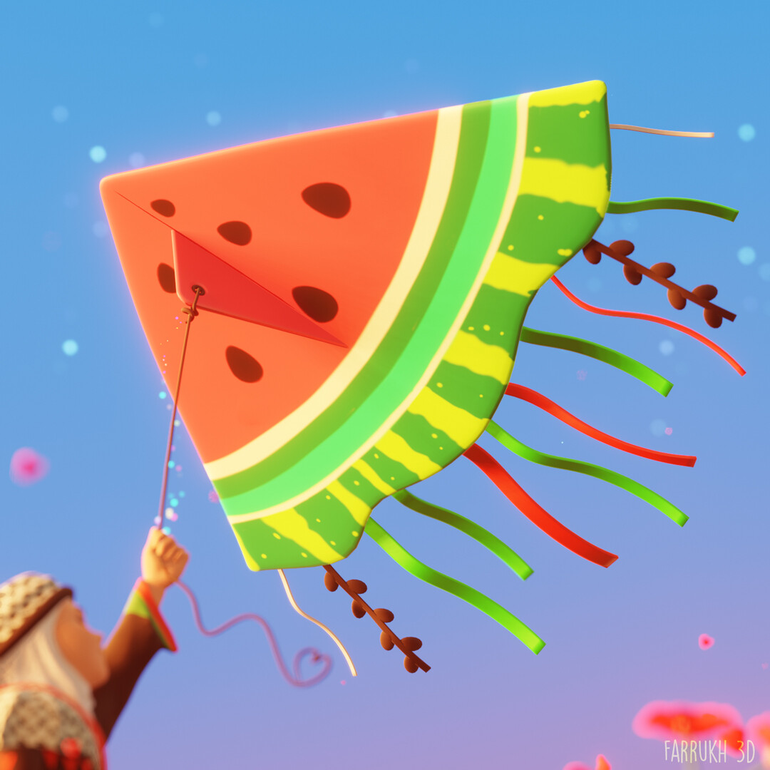 Farrukh Abdur - 3d Artist - Watermelon Kite