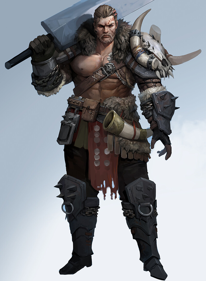 ArtStation - This is a Berserker character who fights in the field.