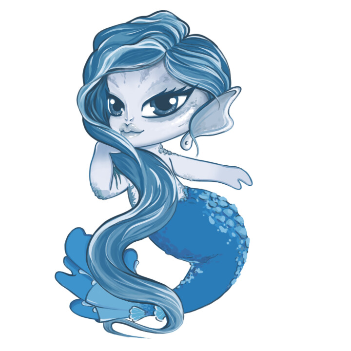 ArtStation - Mermaid chibi/style