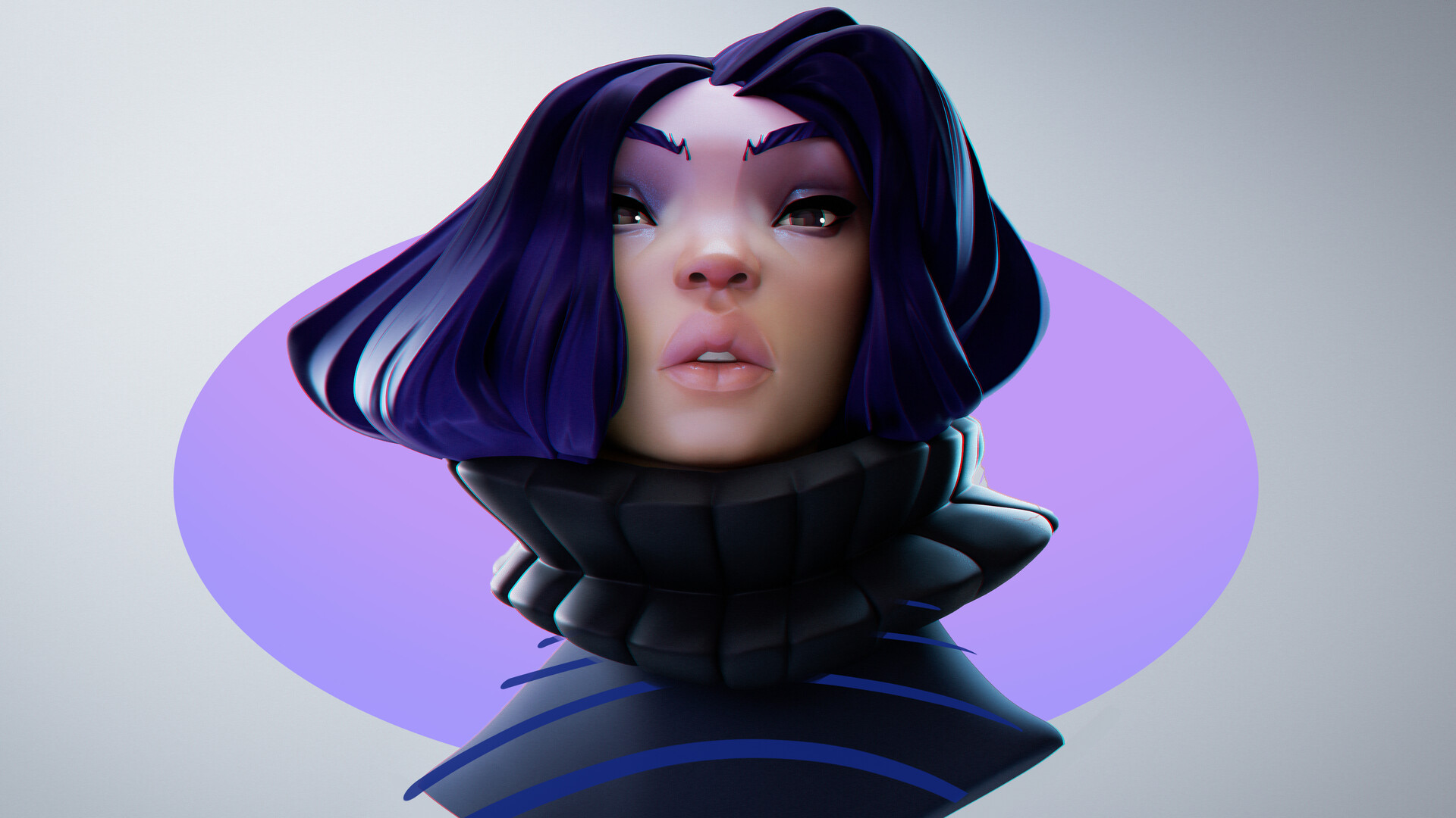 ArtStation - Stylized face portrait