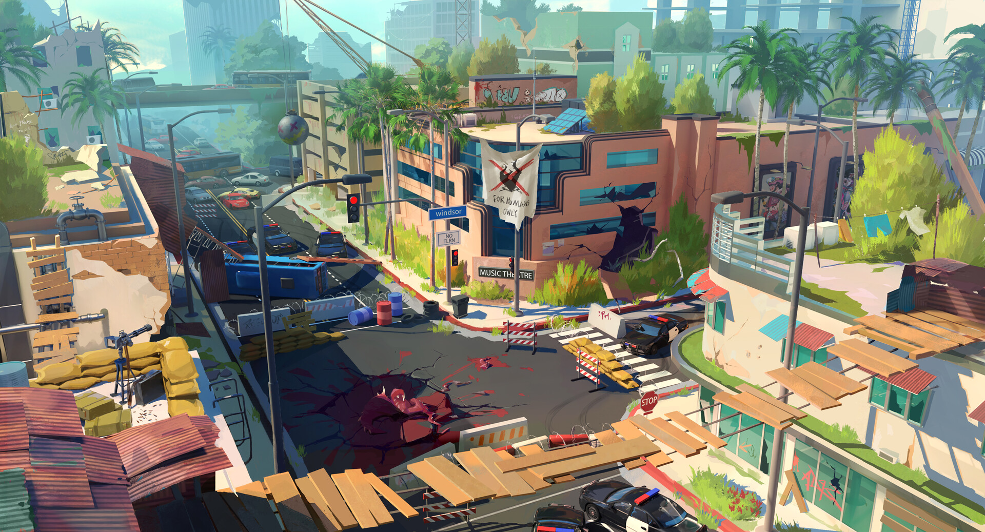 ArtStation - Infected city streets
