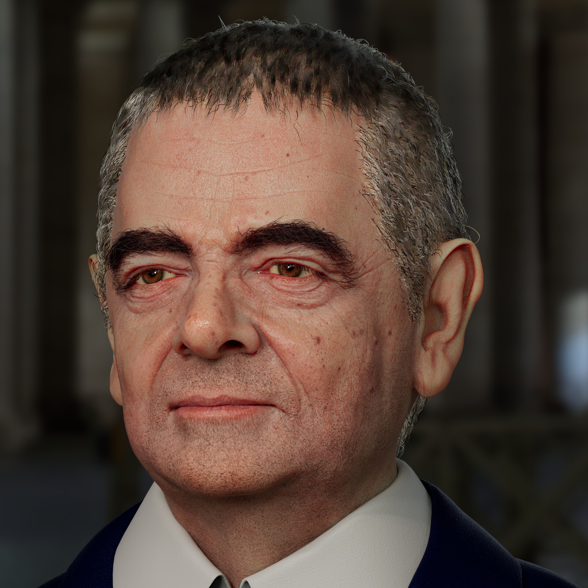 ArtStation - Rowan Atkinson Portrait Fanart