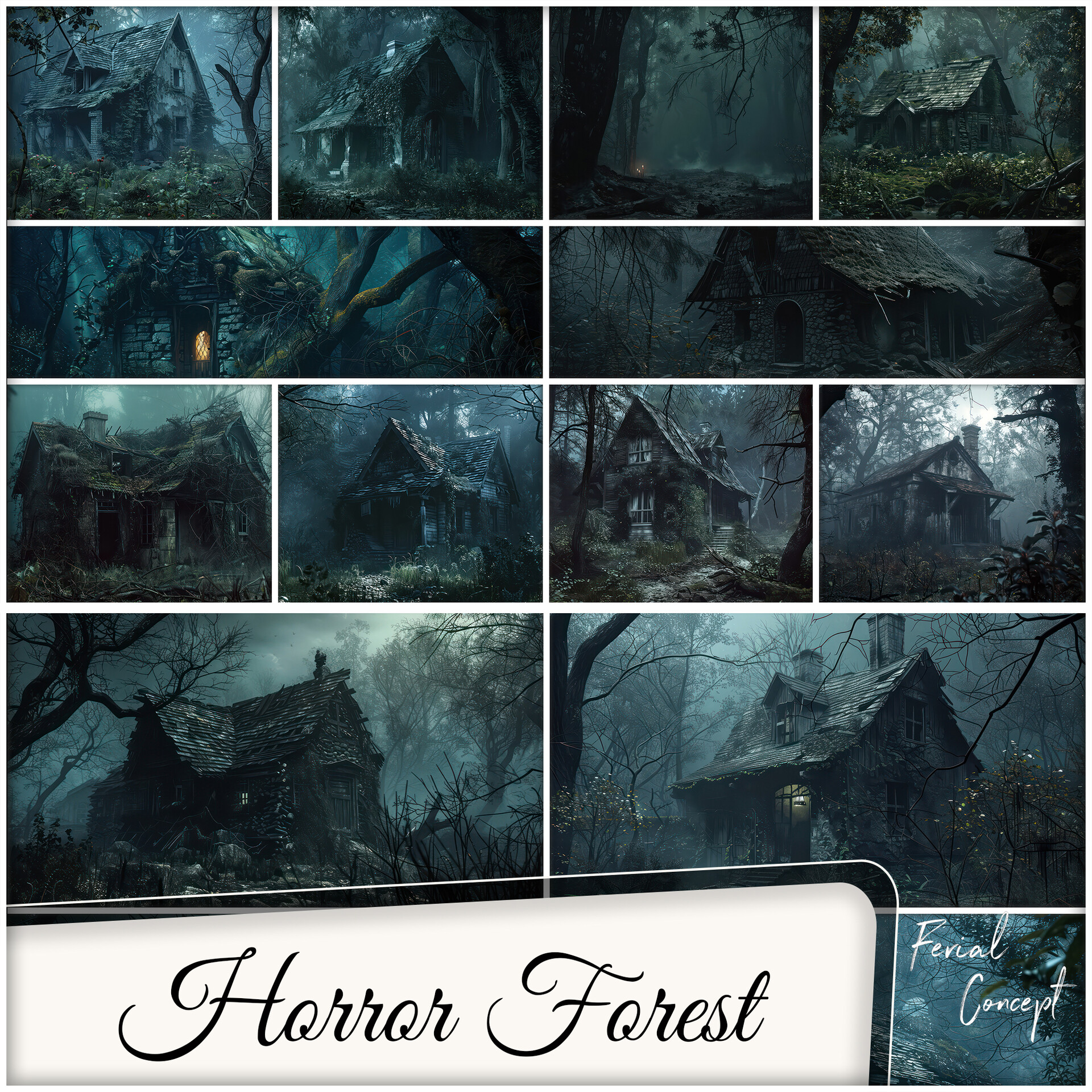 Ferial Concept - 🔹210 Horror Forest - Environment Concept Reference ...