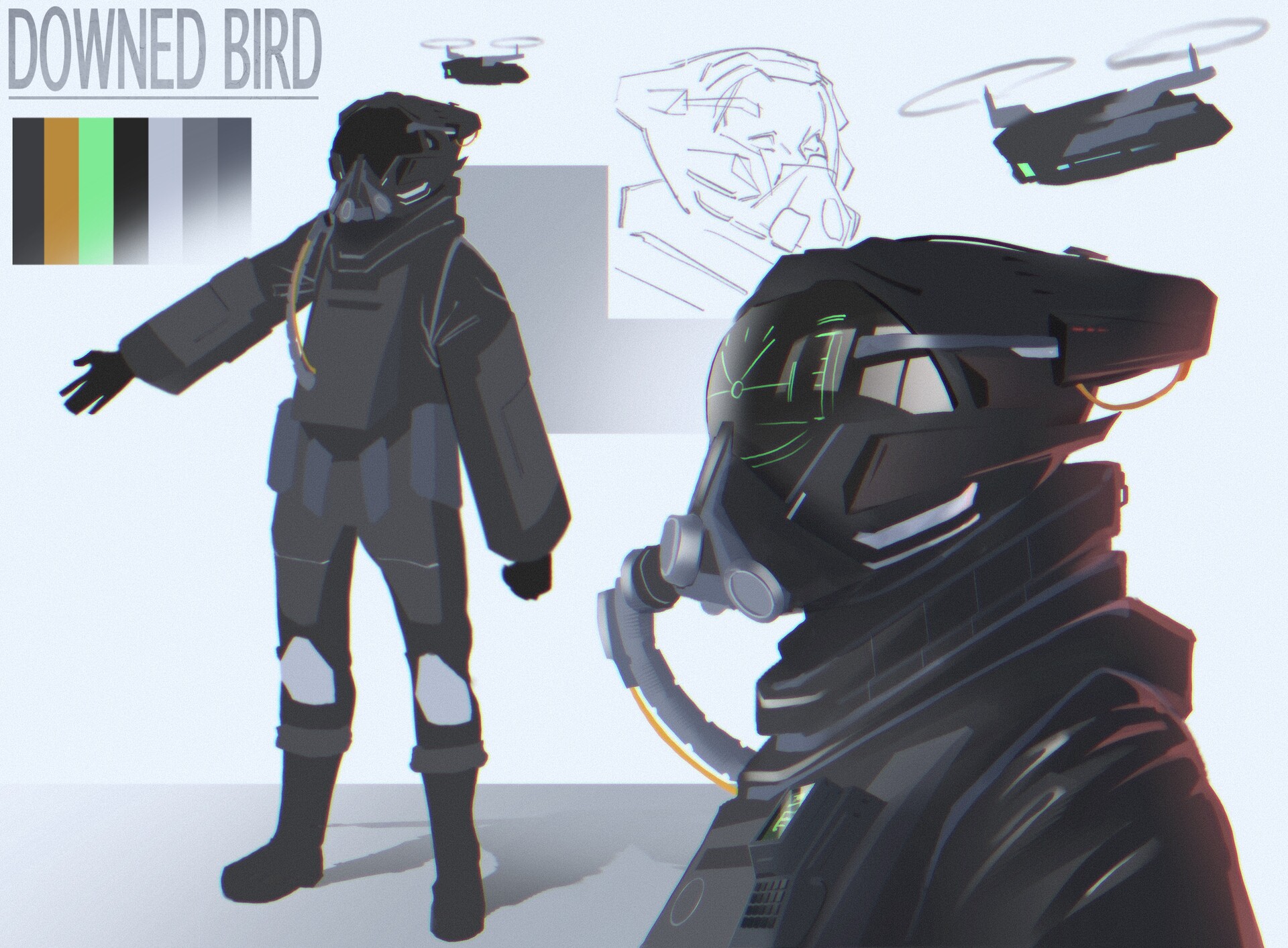 ArtStation - Pilot Concept Art (Downed Bird)