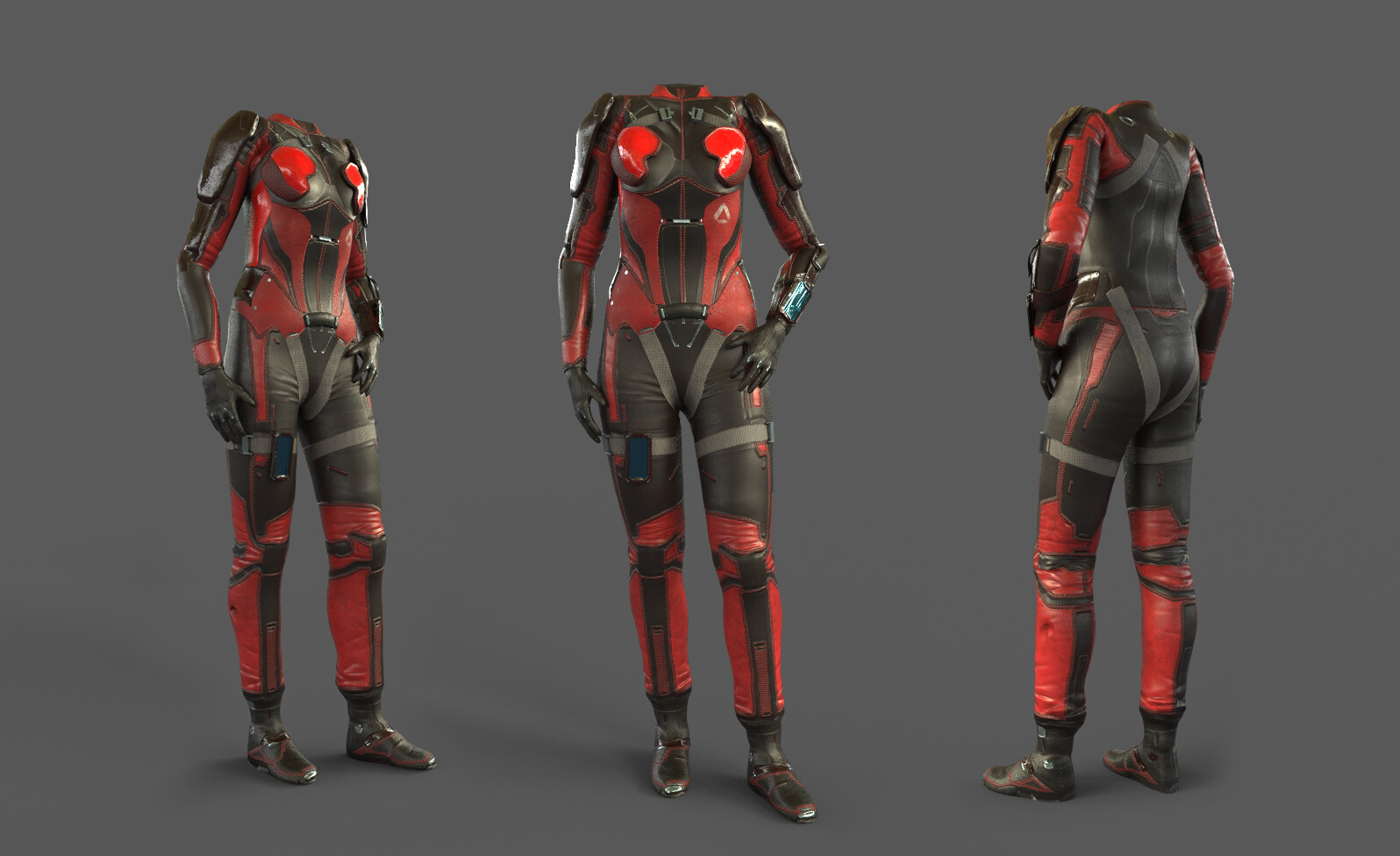 ArtStation - Pilot suit variations concepted with substance painter