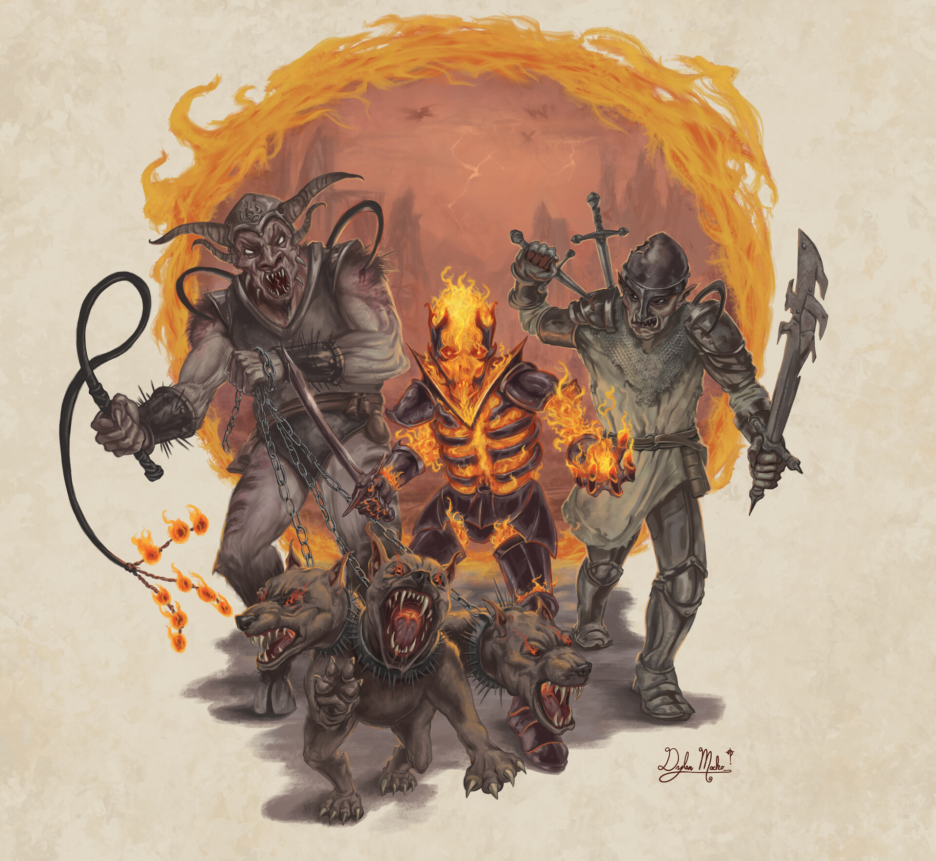 ArtStation - The Hell Hounds "Monsters and Lairs"