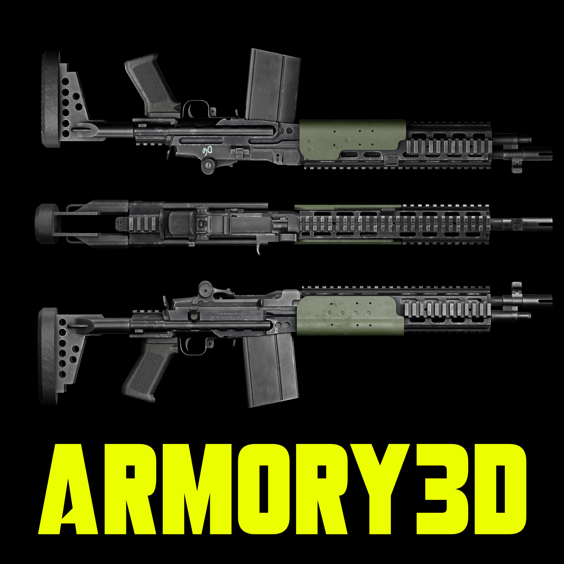 ArtStation - M14 EBR Rifle