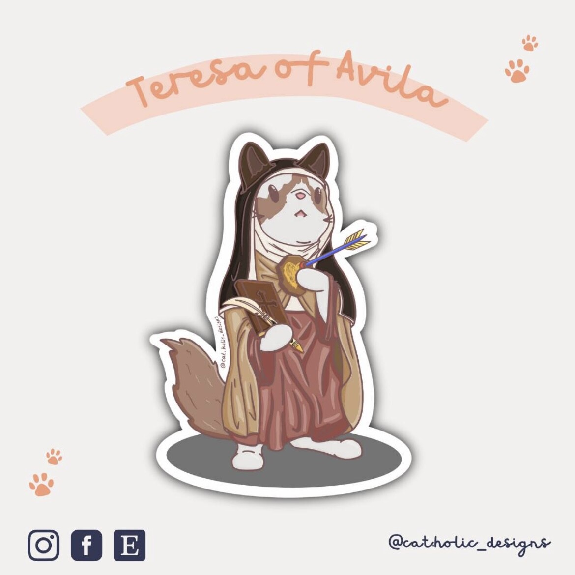 ArtStation - Saint Teresa of Avila - Cat-holic Designs