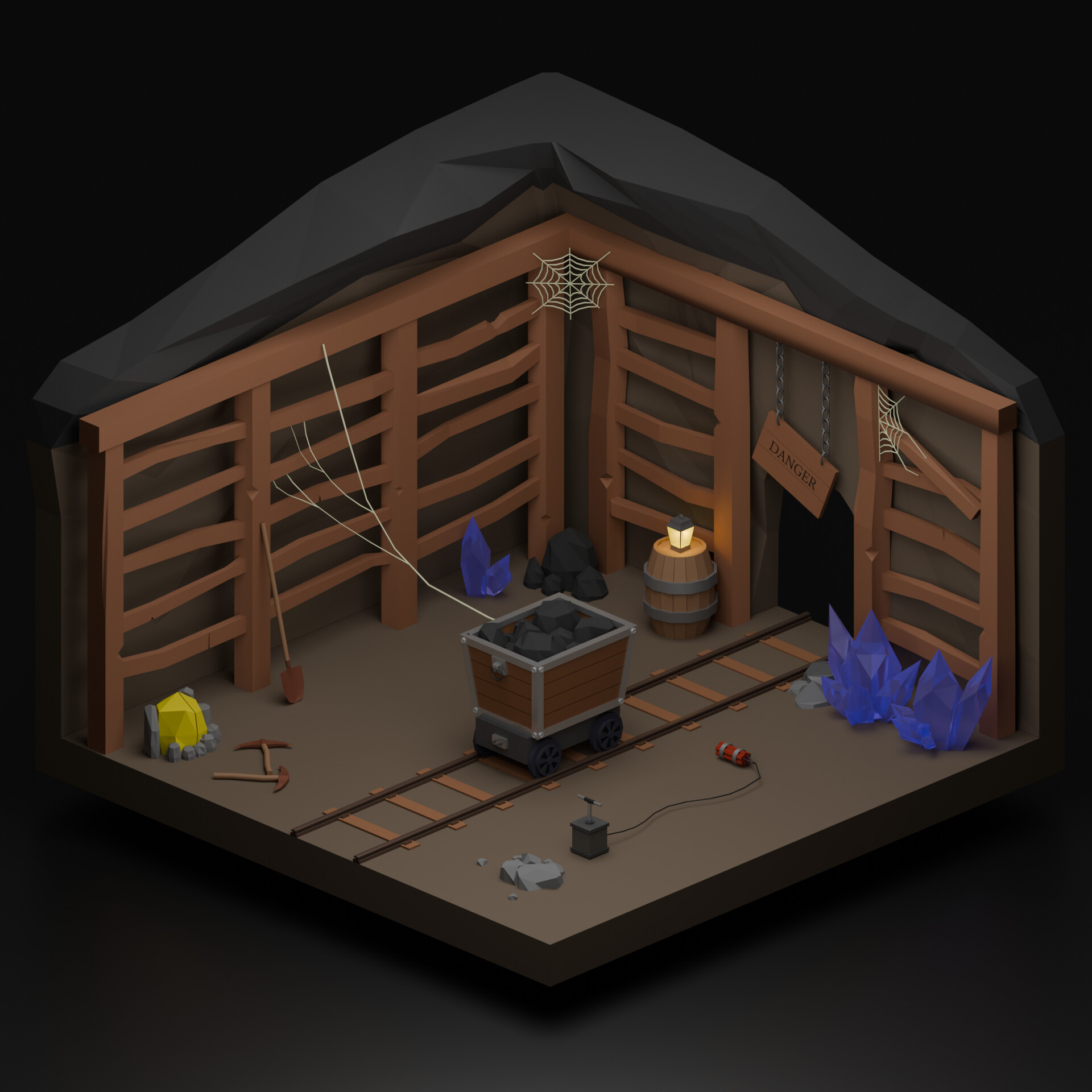 ArtStation - Low Poly Mine