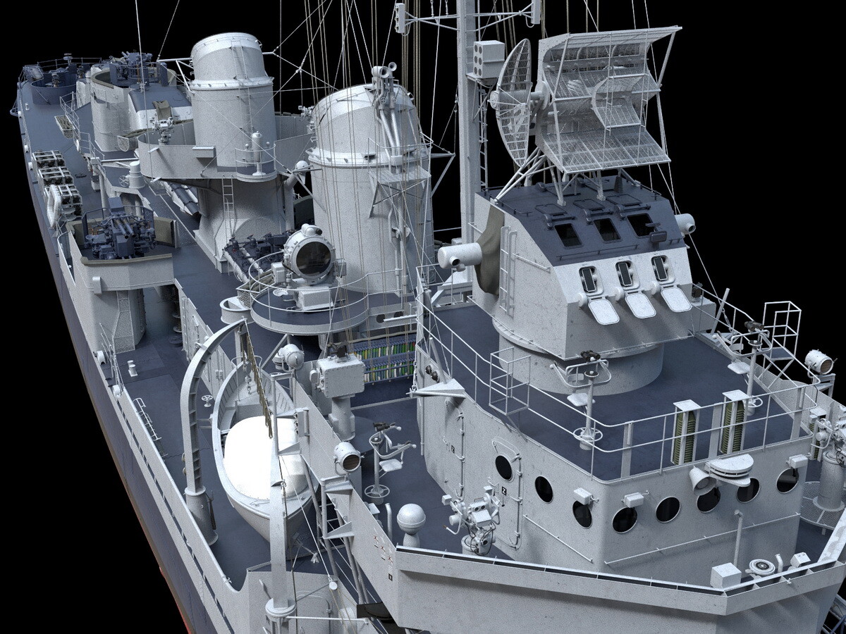 Stefan Dramiński - American destroyer USS Kidd (DD-661, Fletcher-class)