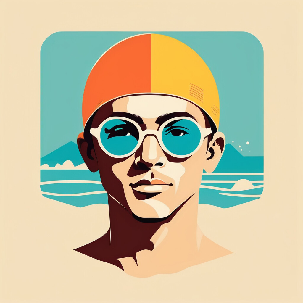 ArtStation - Logo Designs for swimming school, Retro 90's-0s