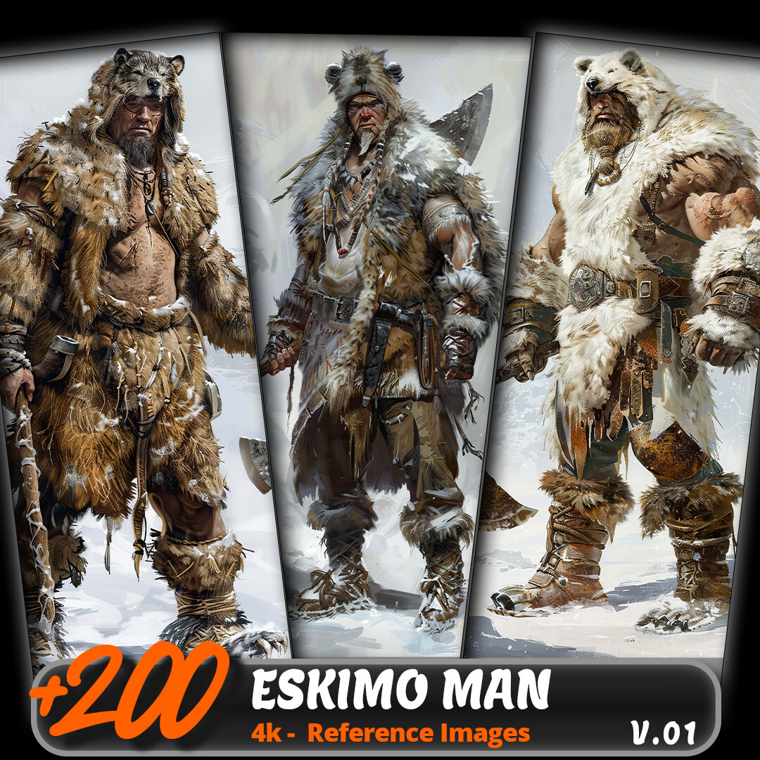 ArtStation - ESKIMO MAN VOL. 01/ 4K/ Reference Image