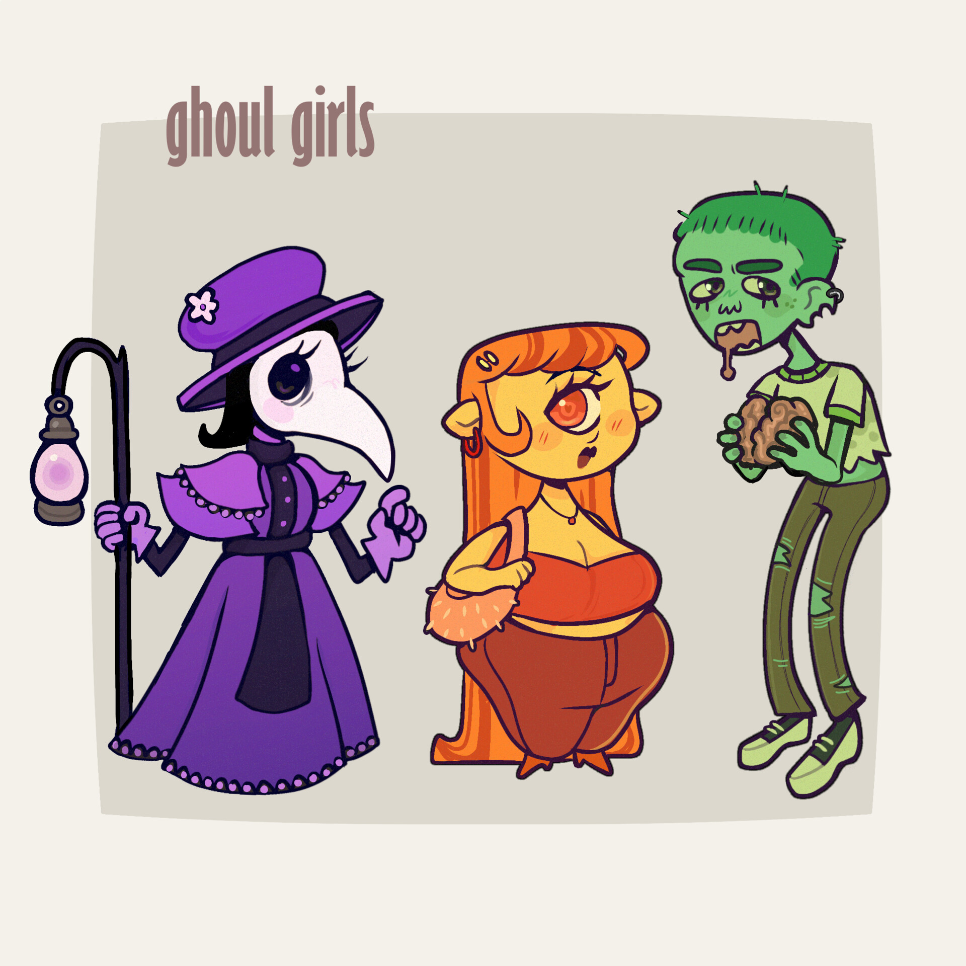 ArtStation - Ghoul Girls Line Up