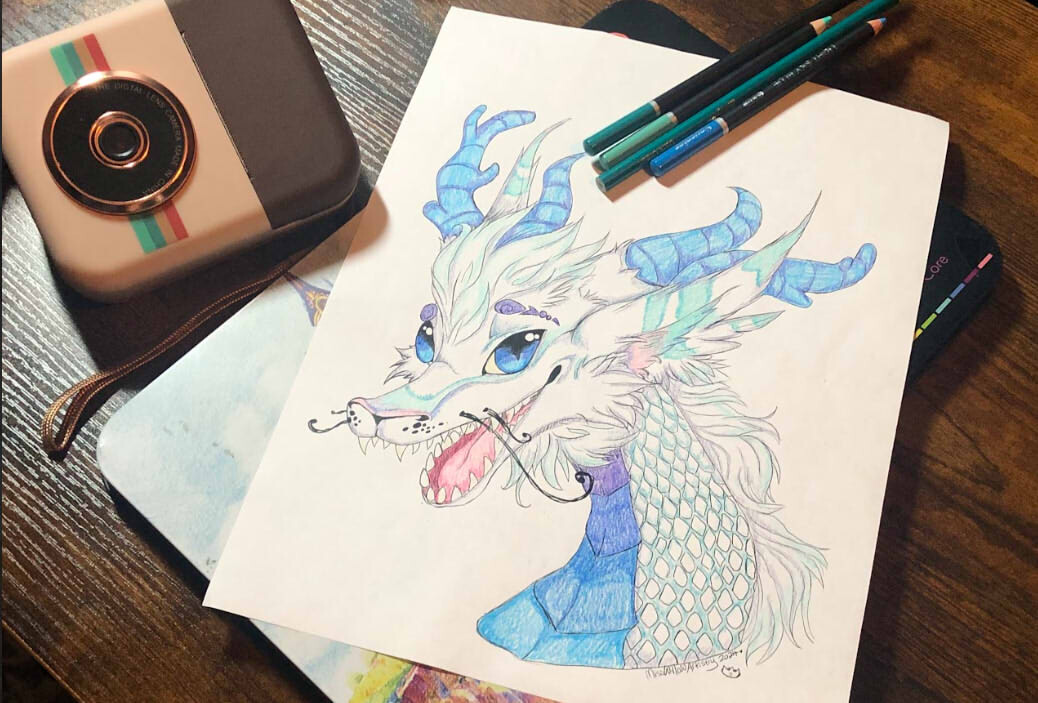 how to draw ice dragon