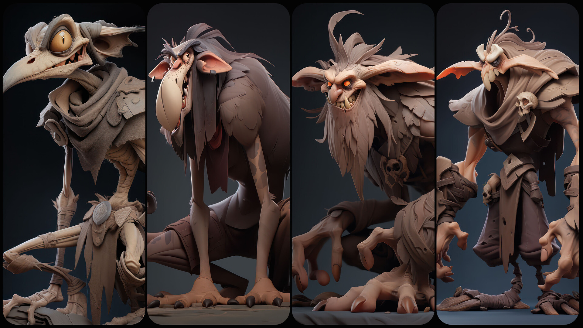 Ferial Studio - 🔹210 Grendel - Stylized Character Reference Image Pack ...