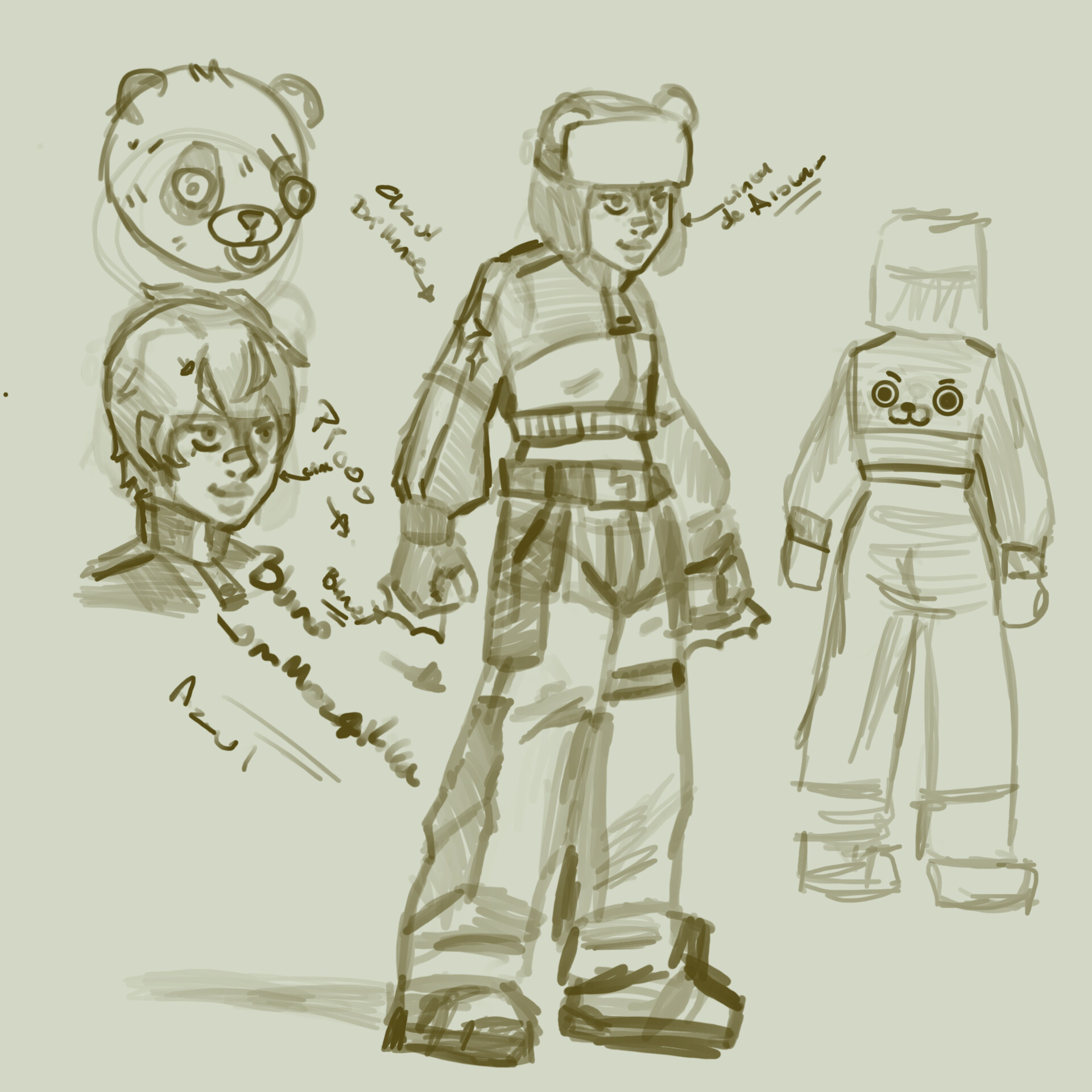 how to draw fortnite panda skin