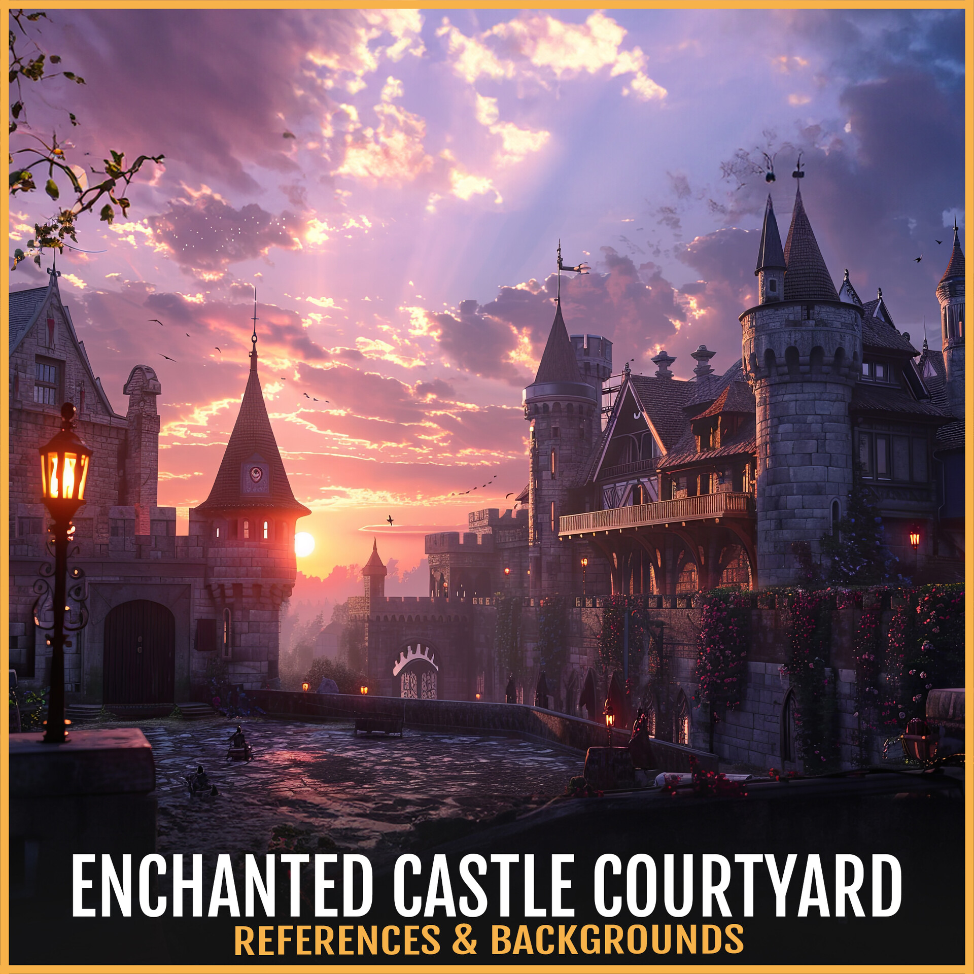 ArtStation - 303 Enchanted Castle Courtyard