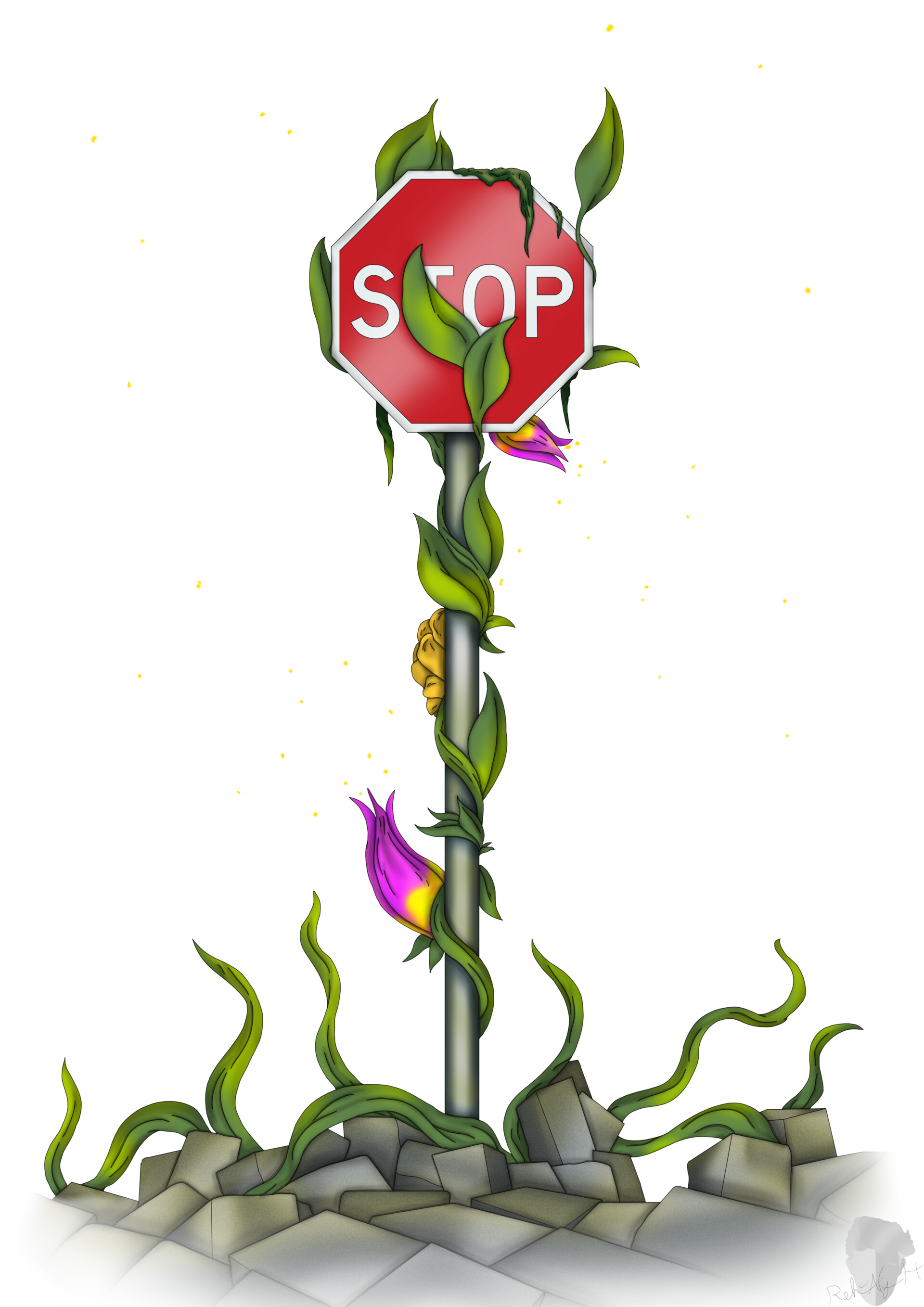 ArtStation - Stop Sign