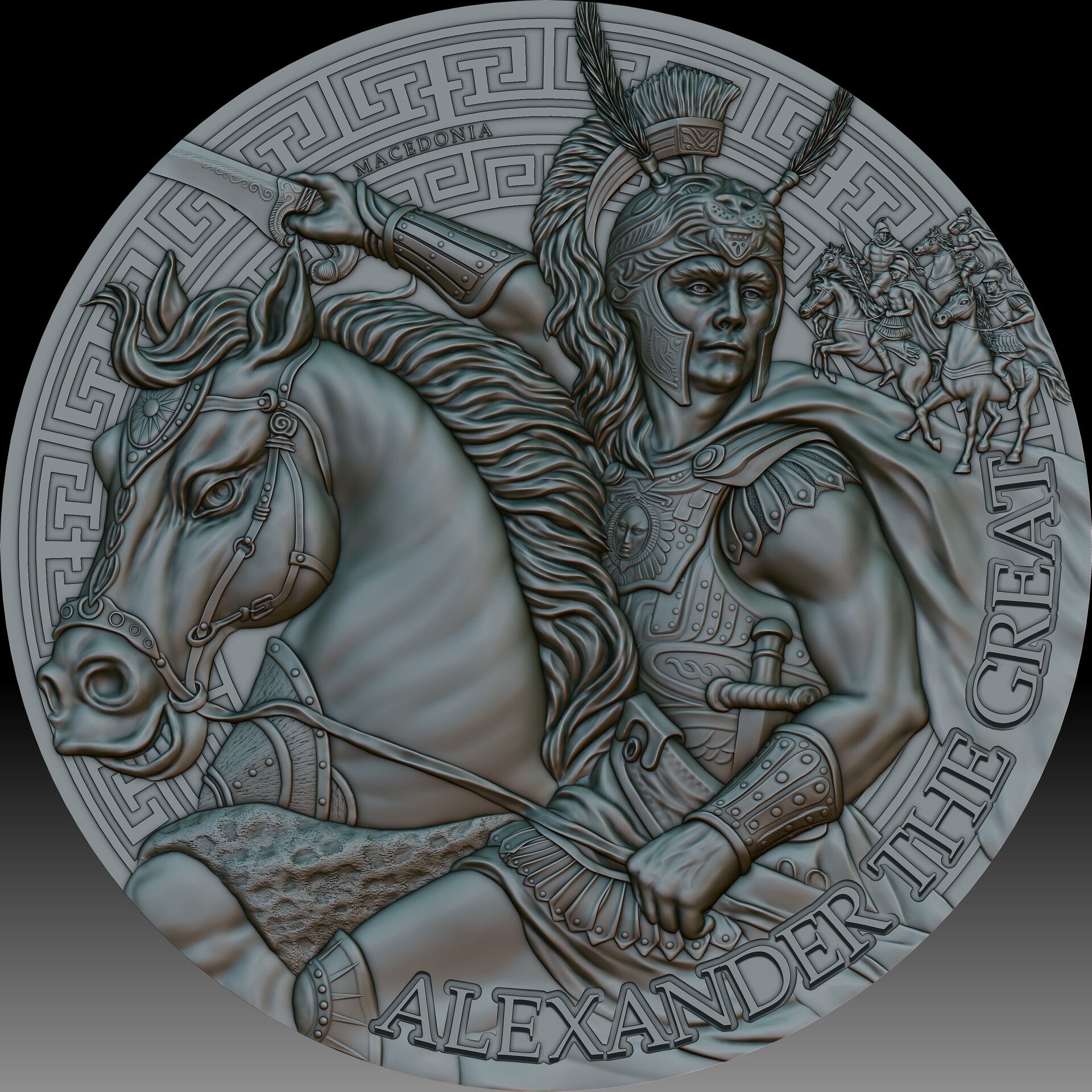 ArtStation - Alexander the Great high relief coin for Mint21 company - mint21.com