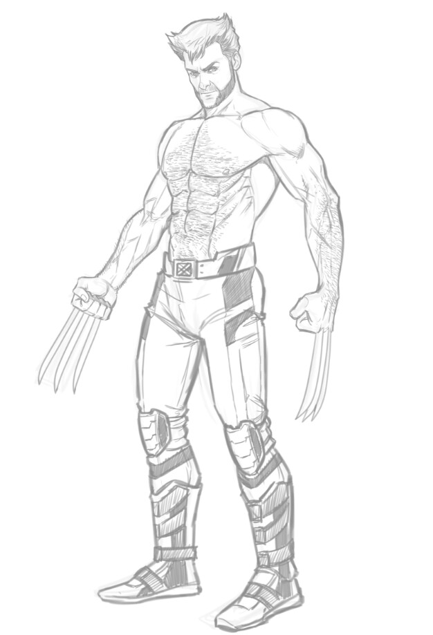 wolverine colouring pictures to print