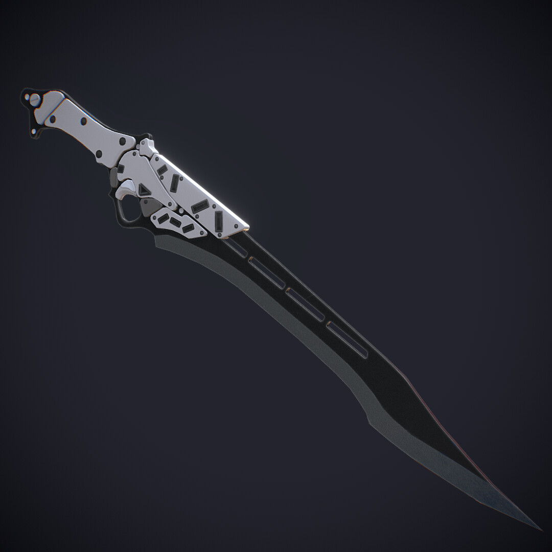ArtStation - Sci-fi Short sword, Type-25 short blade
