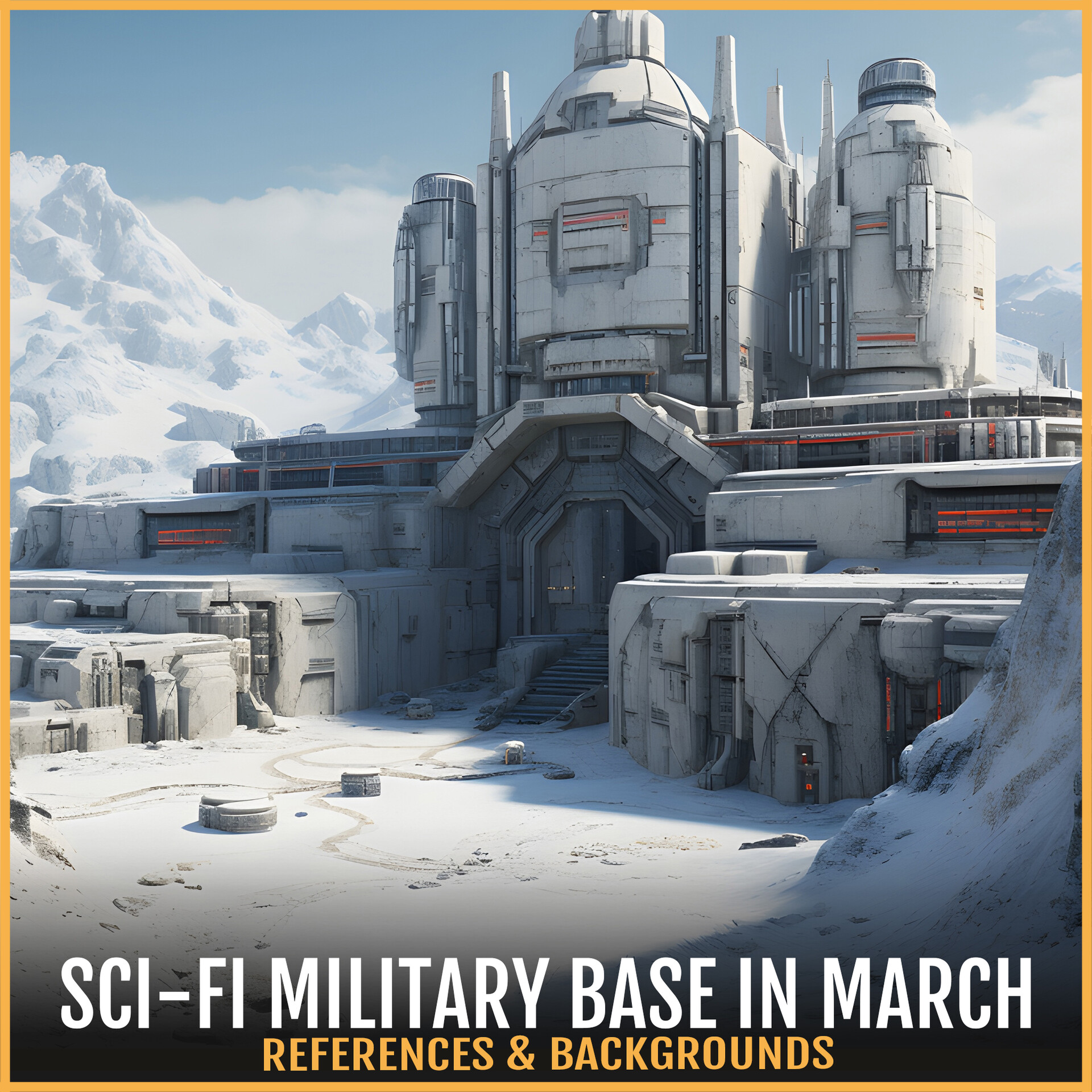 ArtStation - 303 Sci-fi Military Base in March