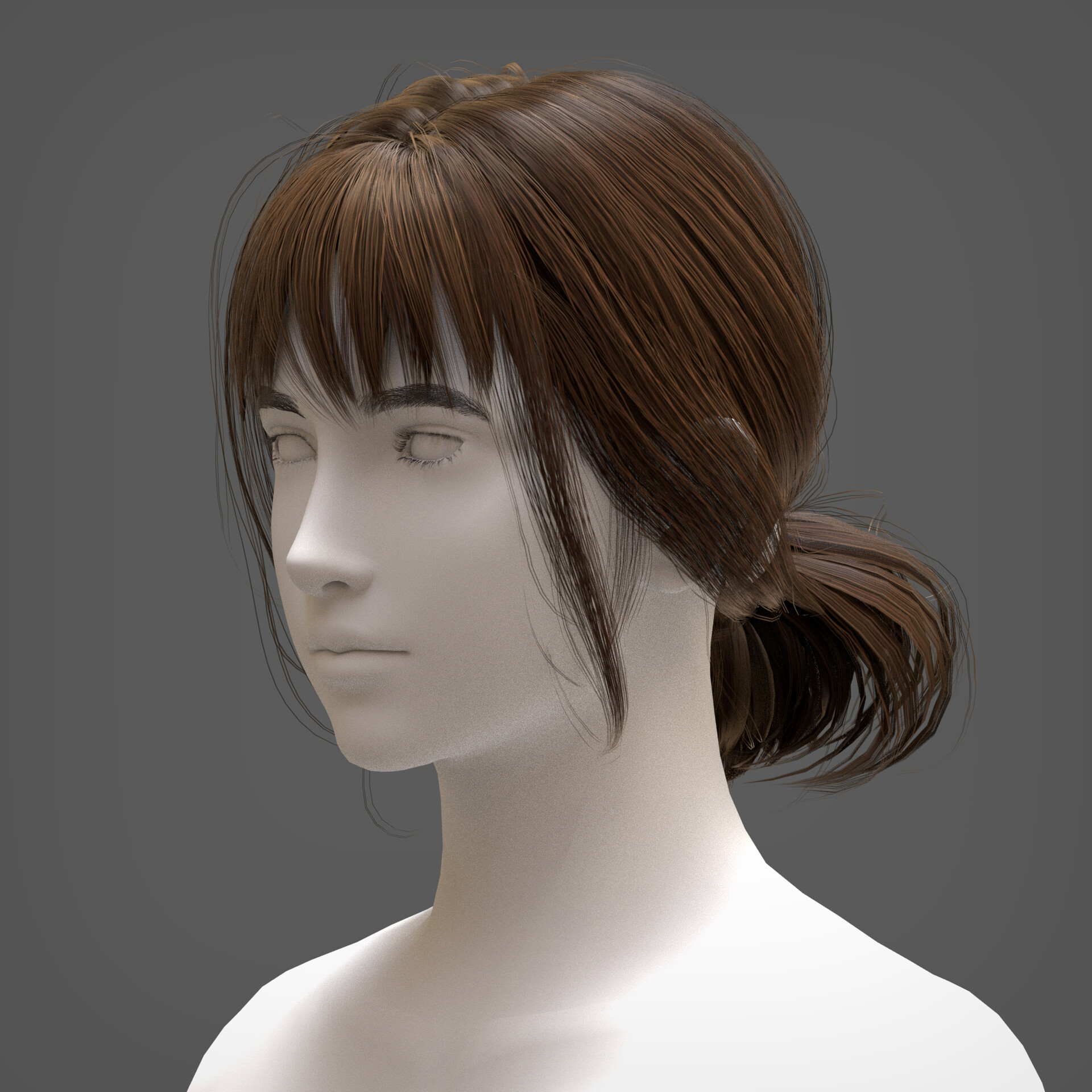 ArtStation - Asian women hair style