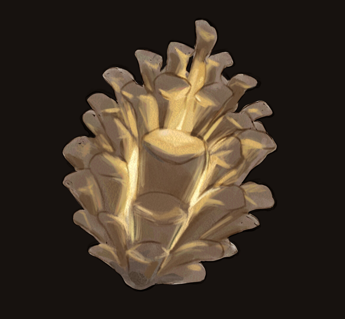 ArtStation - Bioluminescent Pine cone