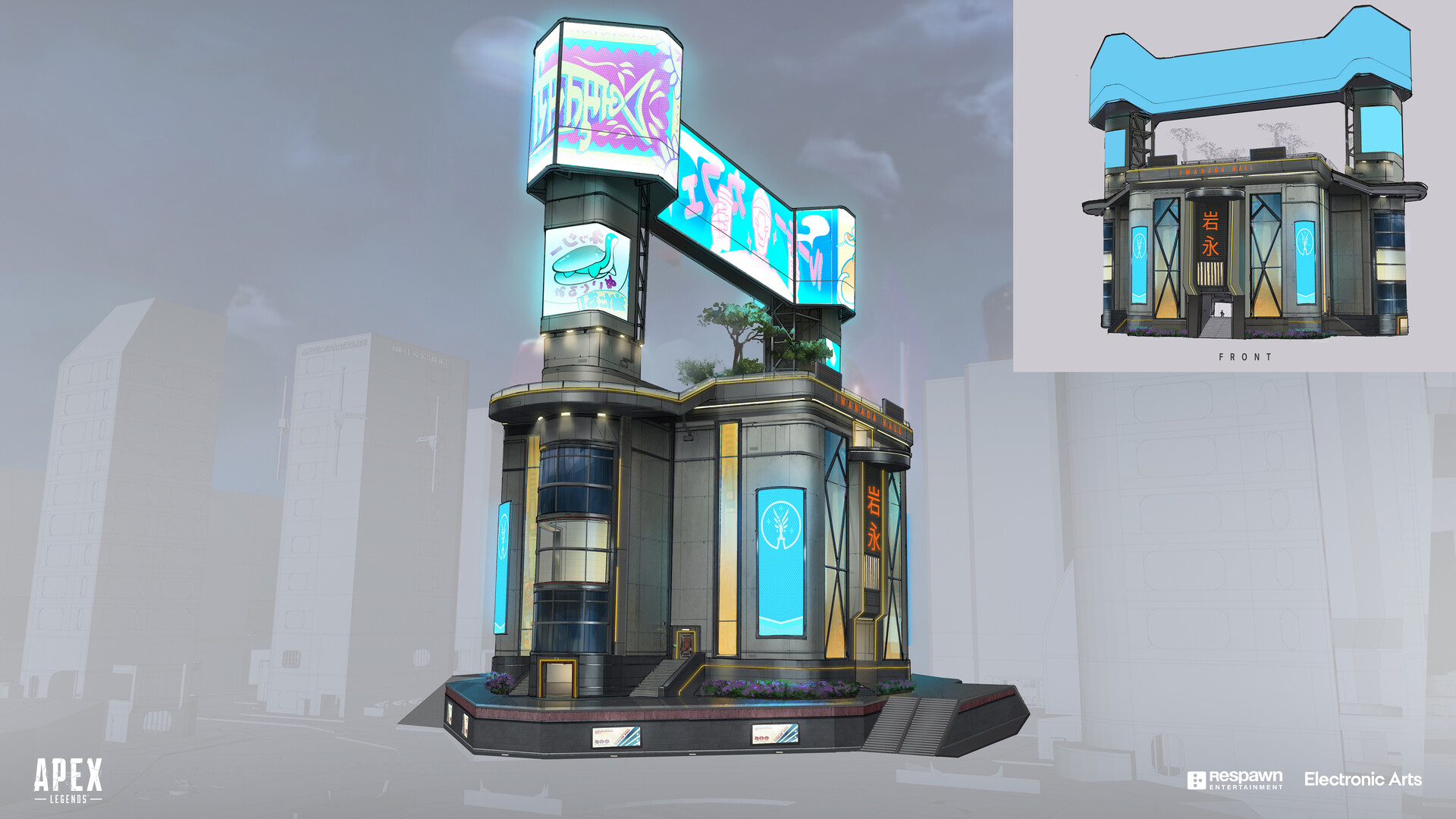 Zack Lee - Apex Legends - E-District Concept Art