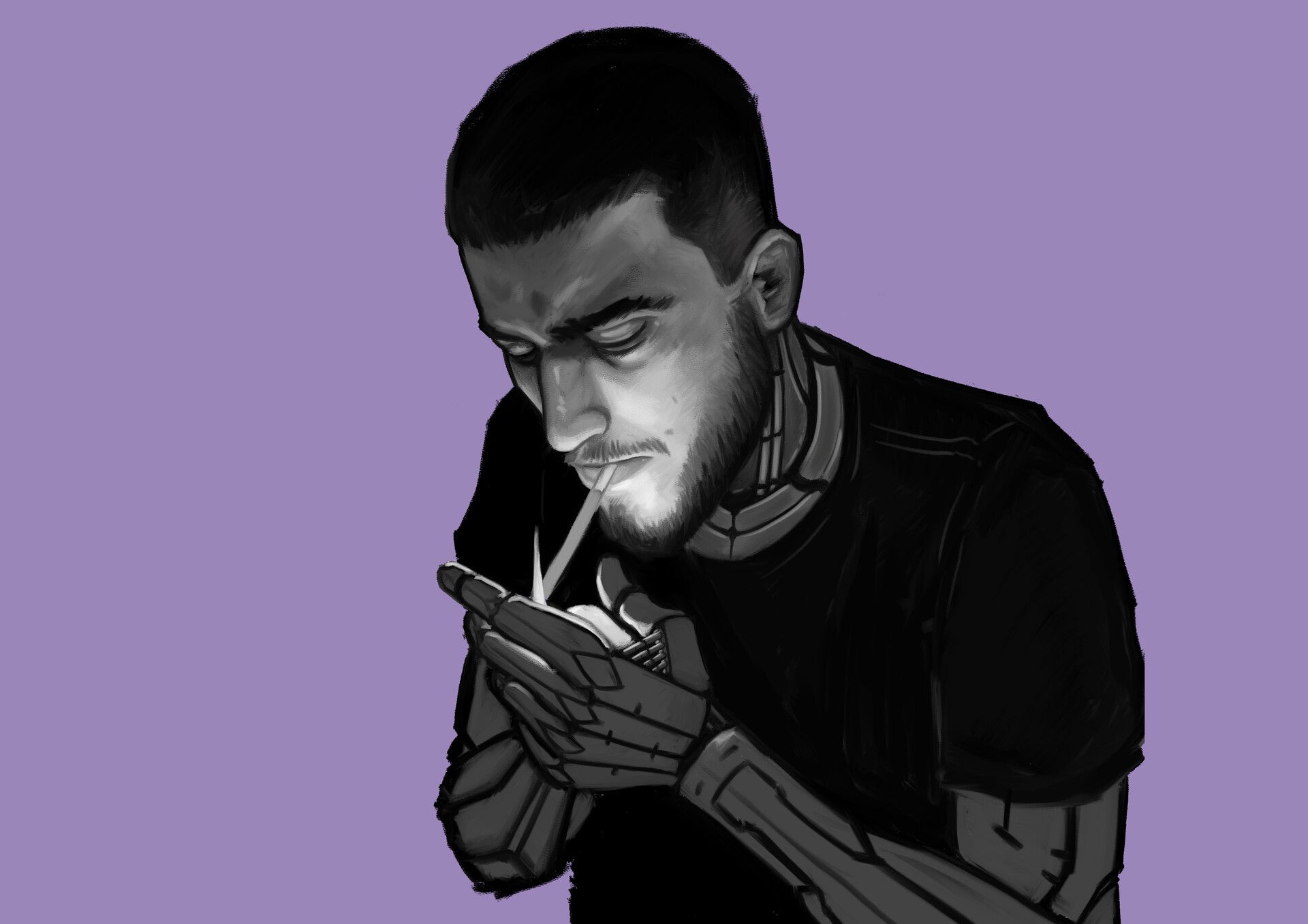 ArtStation - Lighting a Cig