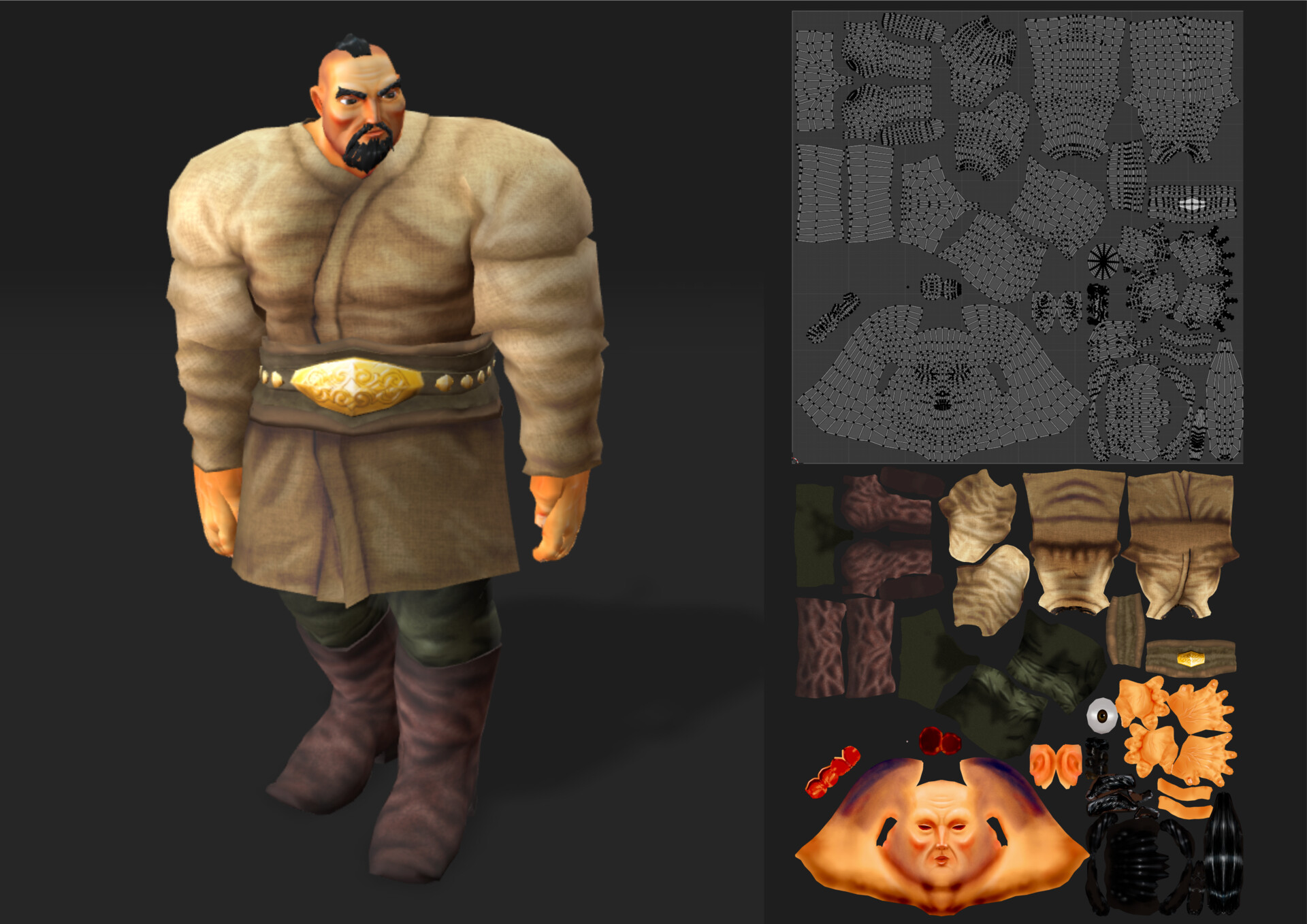 ArtStation - Stylized Kazakh Warrior (Batyr)