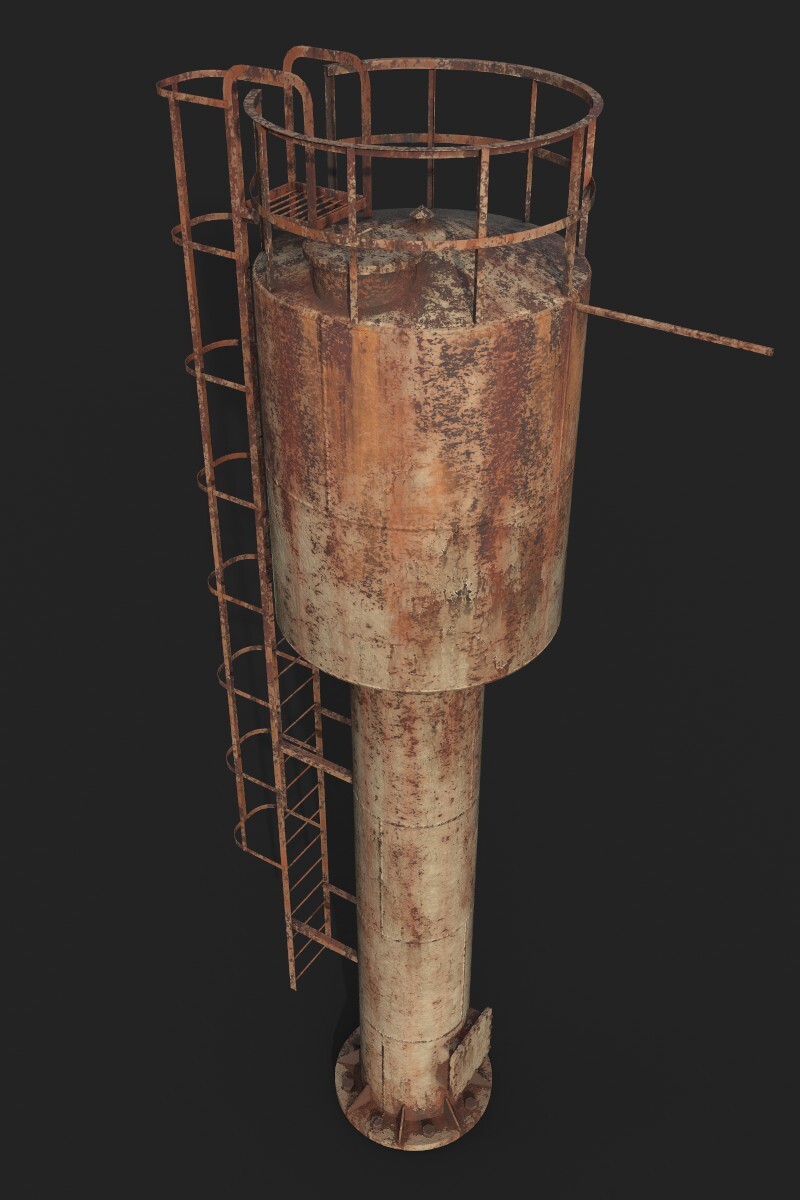 ArtStation - Rusty water tower