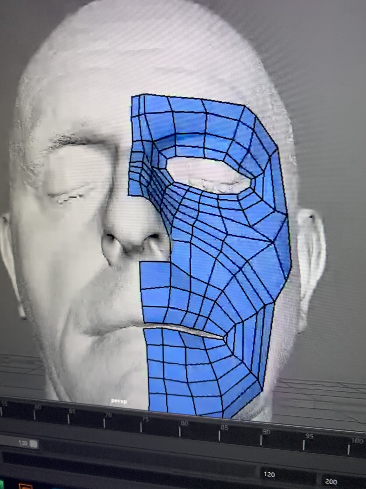 Michael J Thompson - Decimated Head for Retopology Exercise