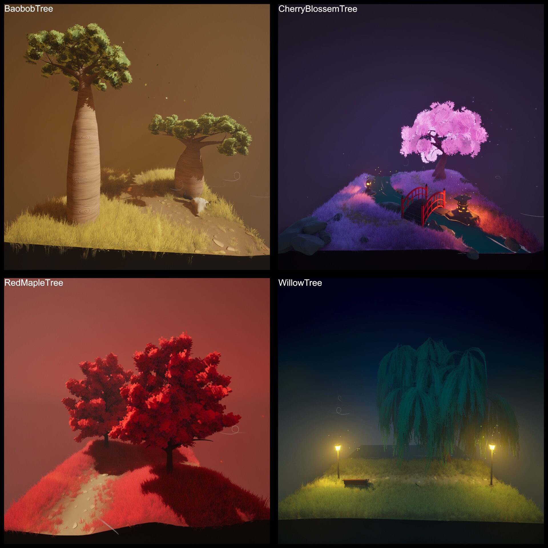 ArtStation - Stylized Tree Diorama's - Unreal Engine 5