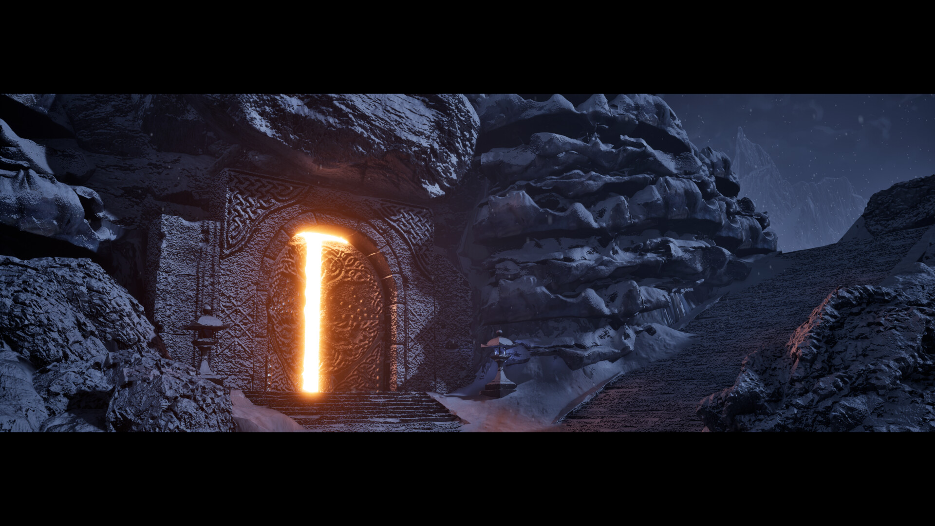 ArtStation - Snowy Mountain Door