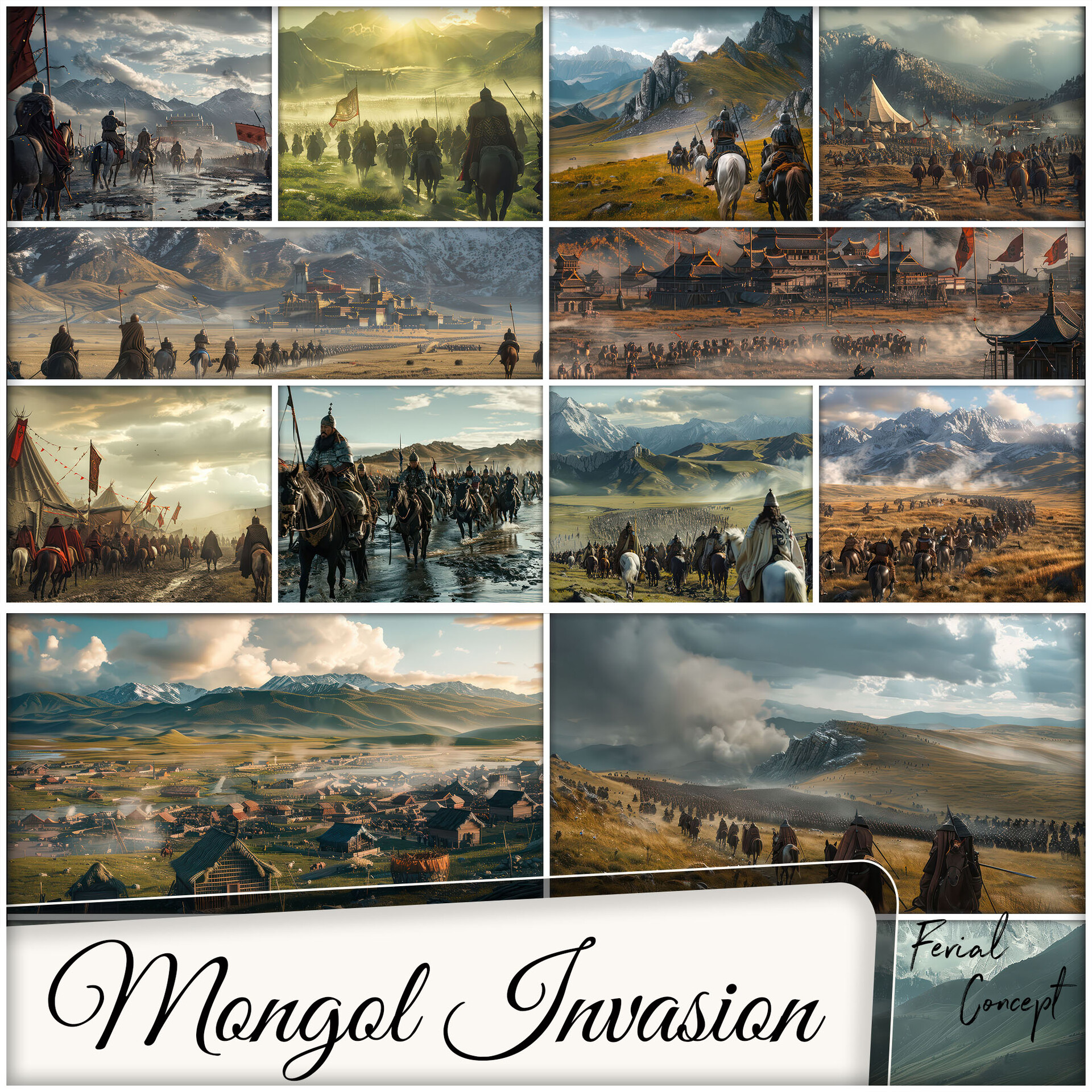 Ferial Concept - 🔹220 Mongol Invasion- Environment Concept Reference Image Pack v.161 |4K|