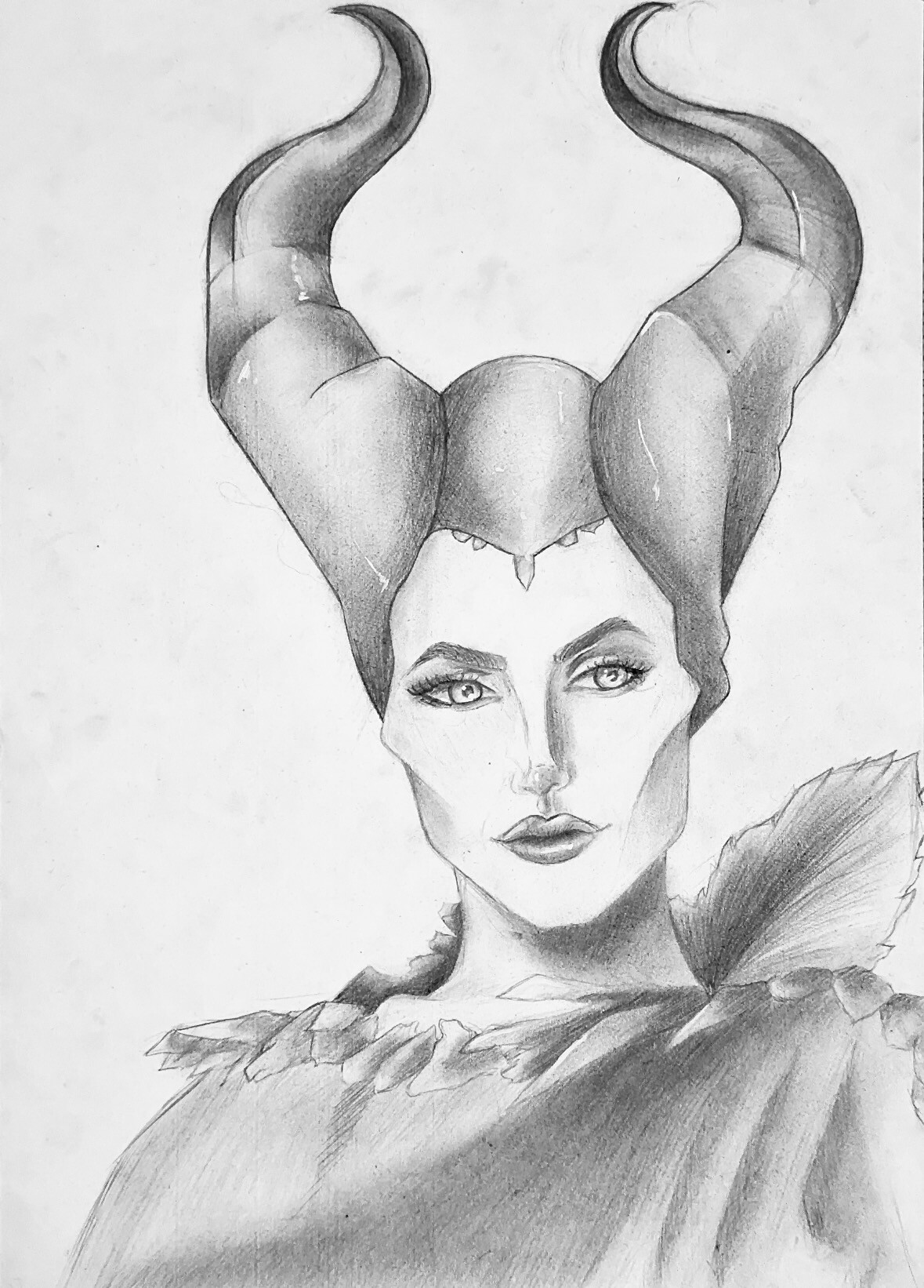 how to draw maleficent angelina jolie