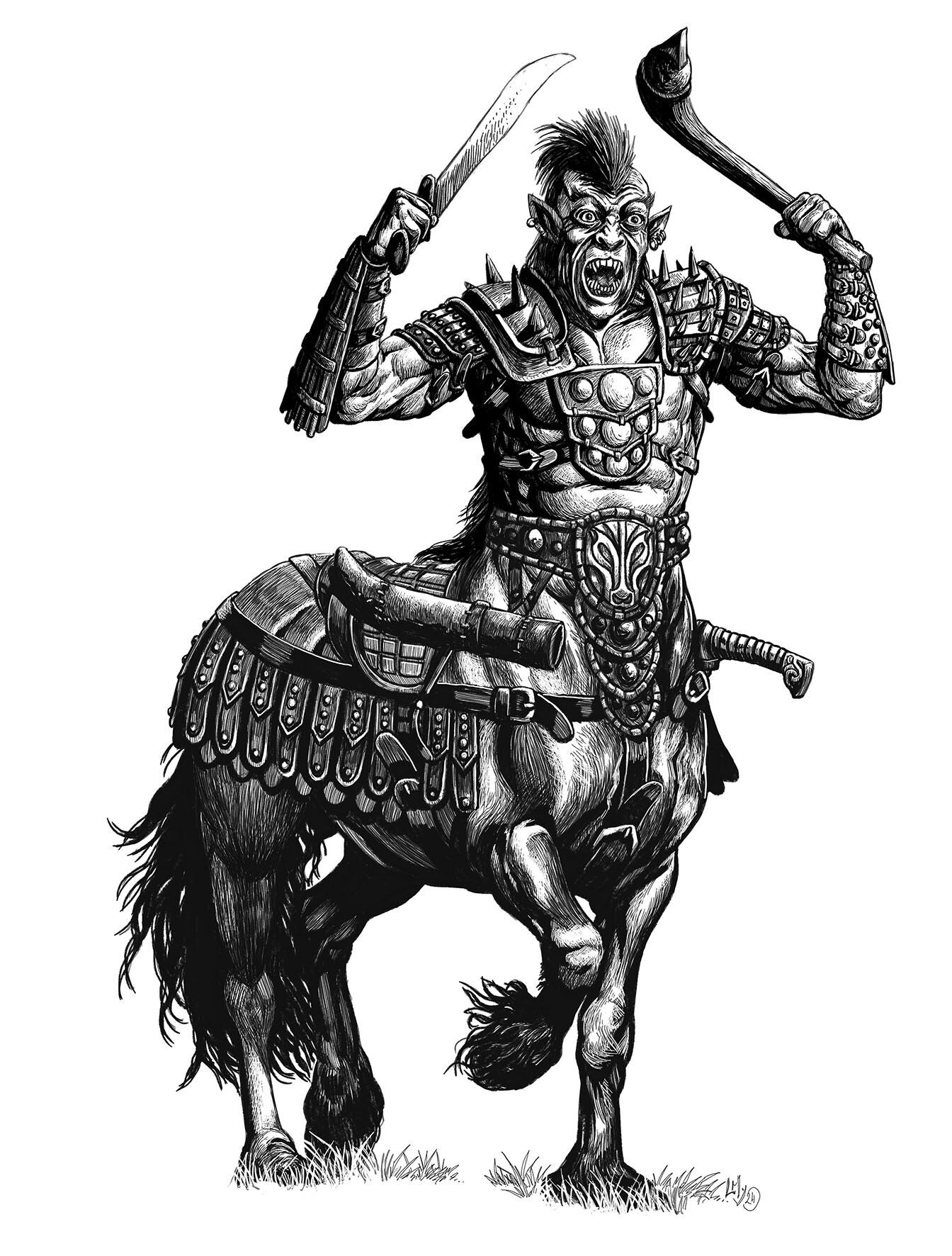 Centaur Warrior Drawing
